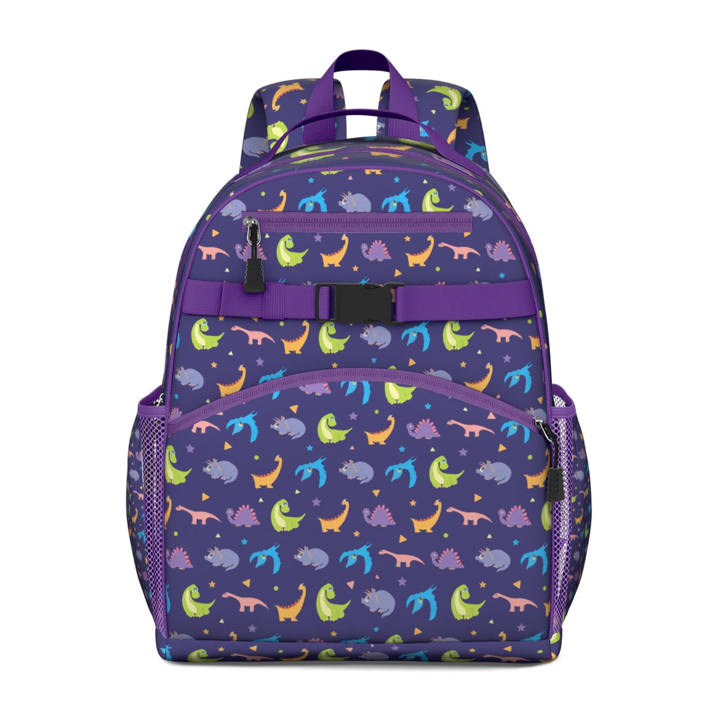 Flying Dinosaur Students Backpack with Bold Cartoon Dino Print and ...