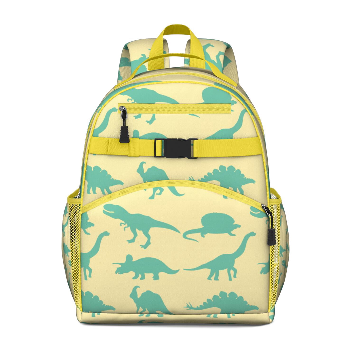 Flying Dinosaur Students Backpack with Bold Cartoon Dino Print and ...