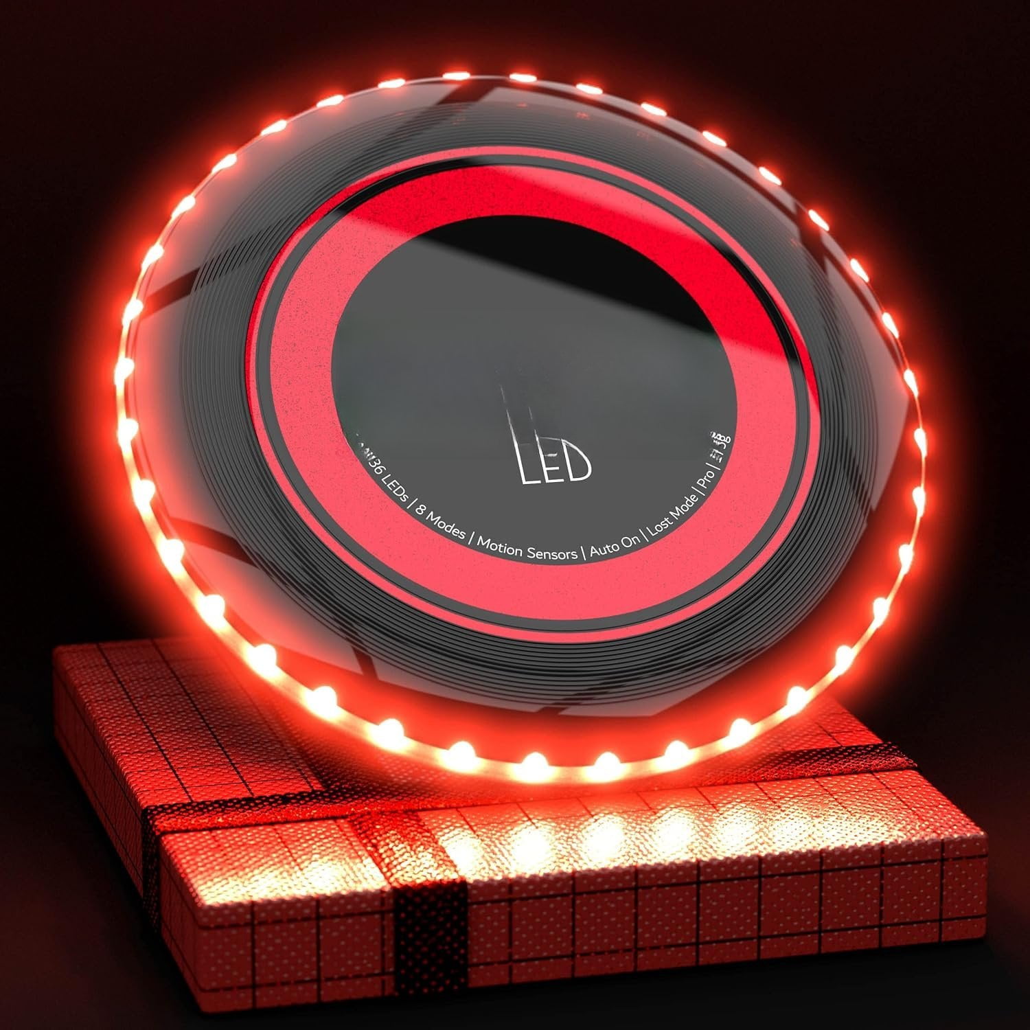 Flying Disc - 36 Monocolor LEDs, Bright, Modes, Christmas Stocking ...