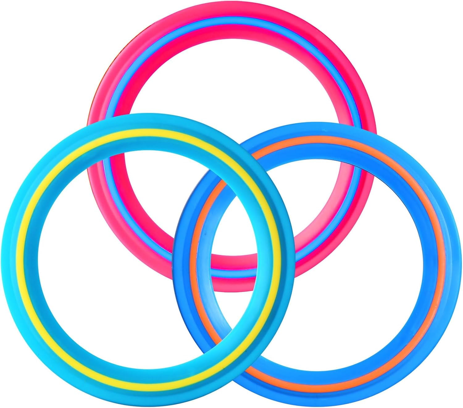 Flying Disc for Kids Adults 11 inch Flying Ring, 3 Pack Beach Backyard ...