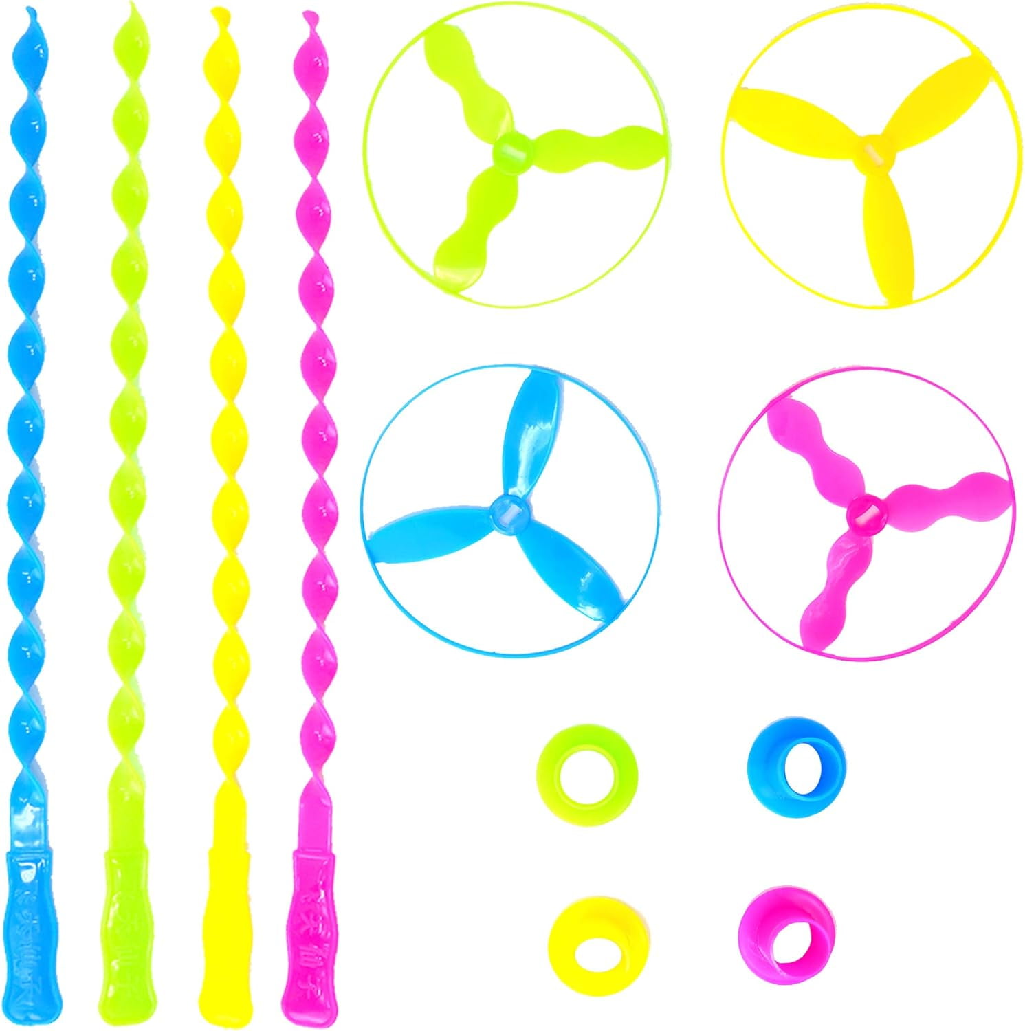 Flying Discs - Twist Disc Flyer Saucers with Launchers for Party Favors ...