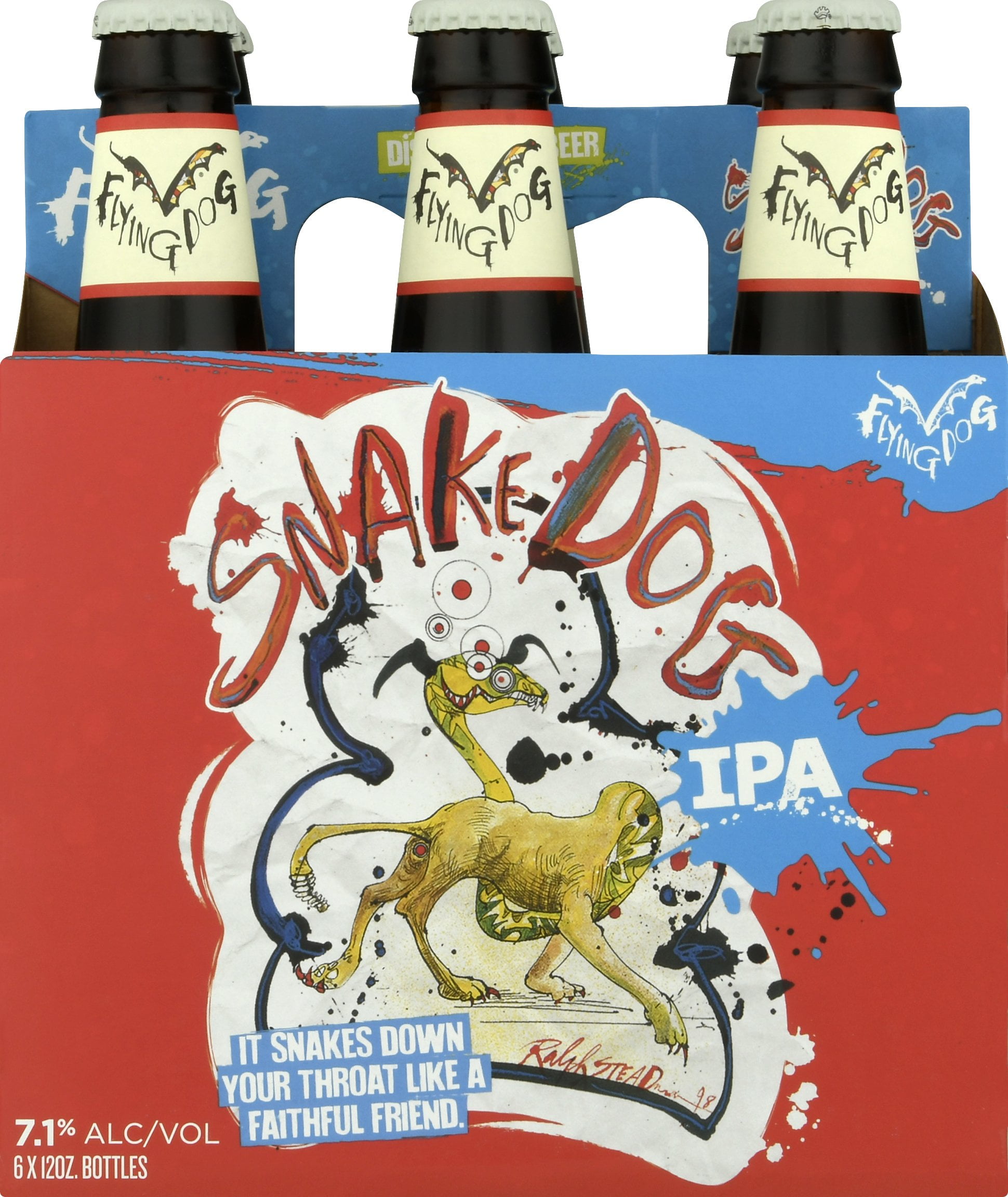 Flying Dog Brewery Snake Dog India Pale Ale 7.1% ABV Beer, 6 Pack, 12 ...