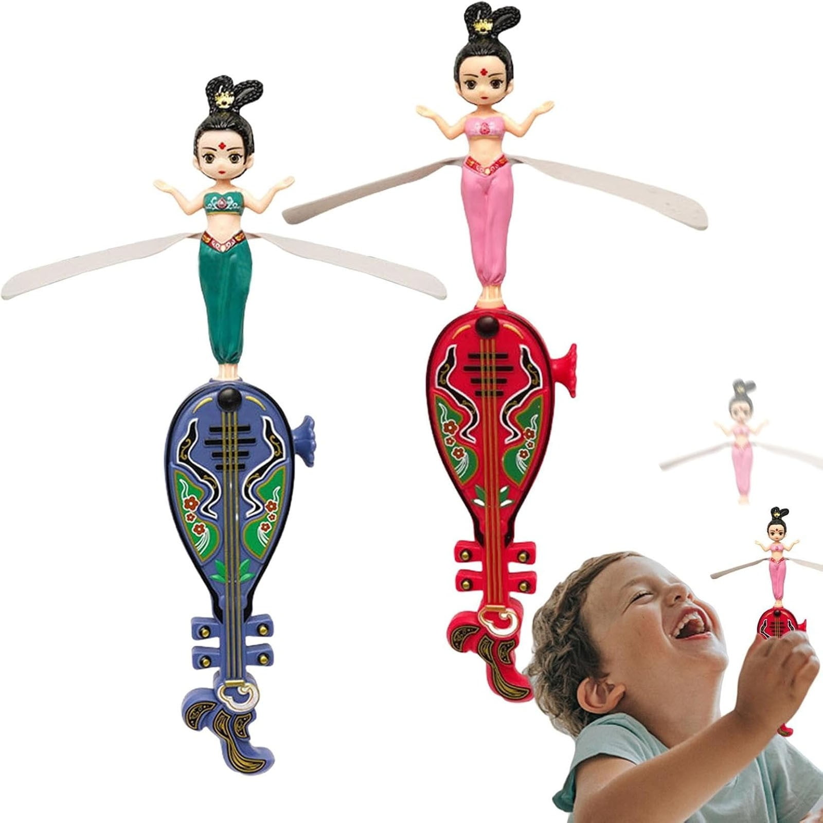 Flying Doll Toy Dancers | 2 Pack Pull String Flying Toys | Saucer Disc ...