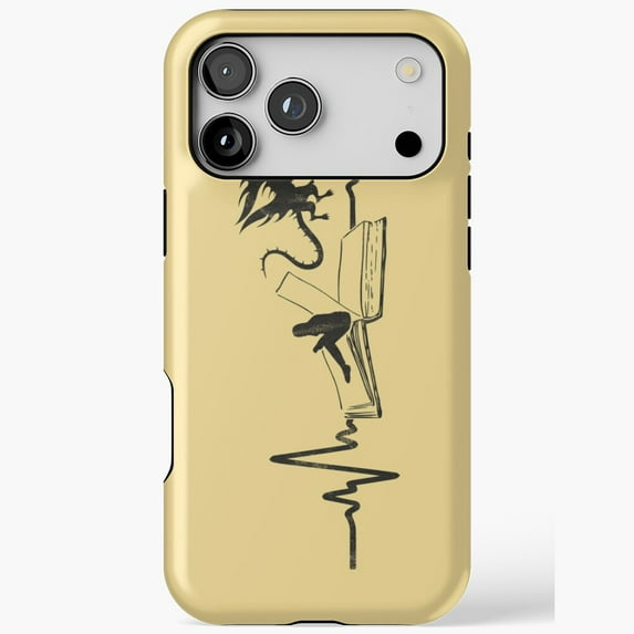 Flying Dragon Book Lover Girl Reading iPhone Case 17 to 11 Pro Max up ...