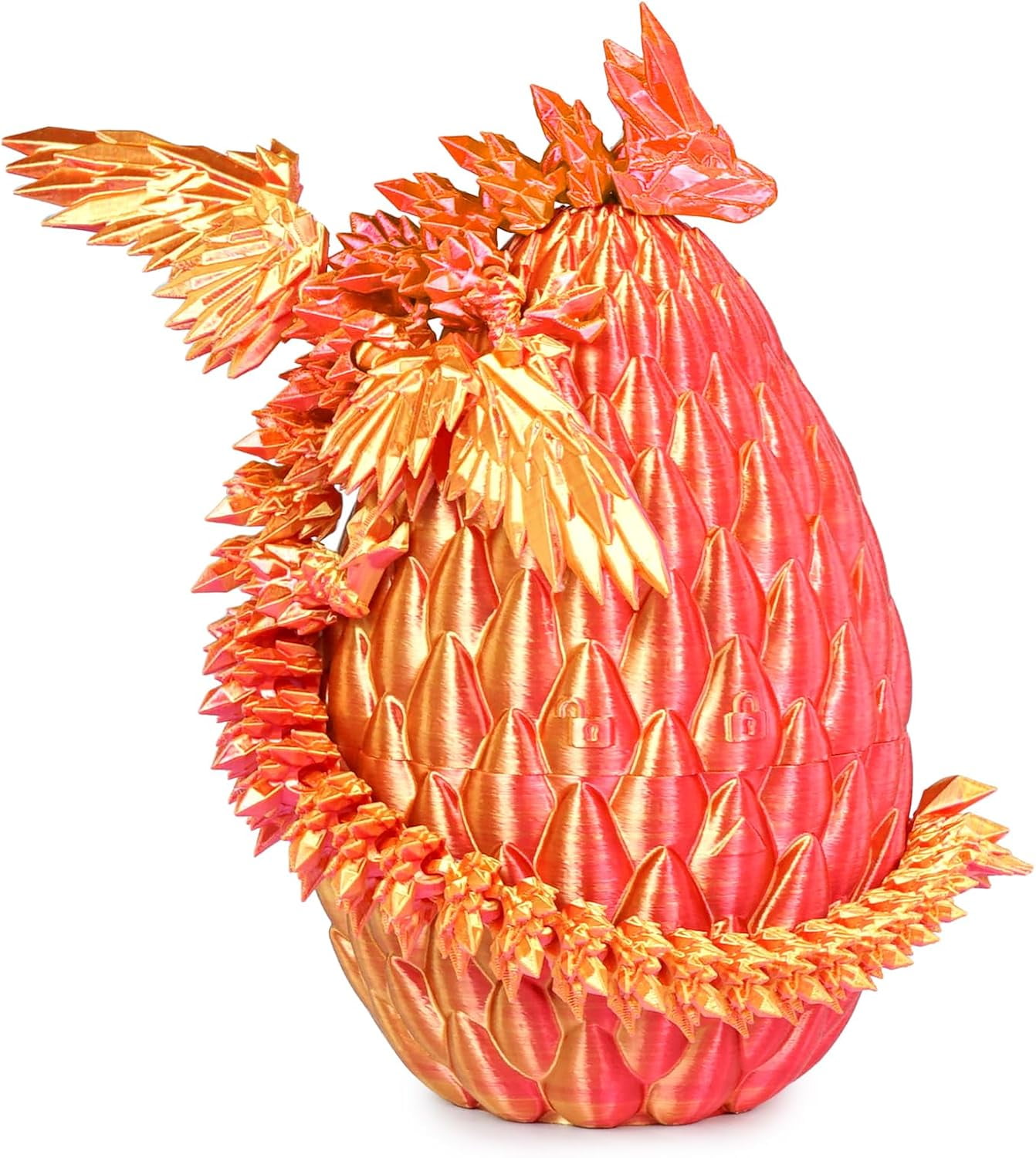 Flying Dragon Eggs, 3D Printed Dragon Egg with Articulated Dragon ...