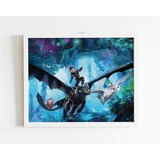 Flying Dragon Poster Graphic Photo Print Home Decor Art 8X12 UNFRAMED ...