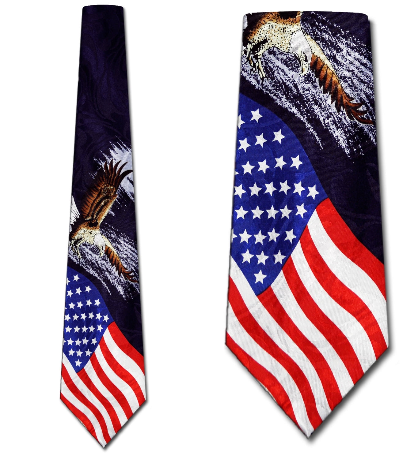 Flying Eagle with Flag Necktie Mens Tie by Steven - Walmart.com