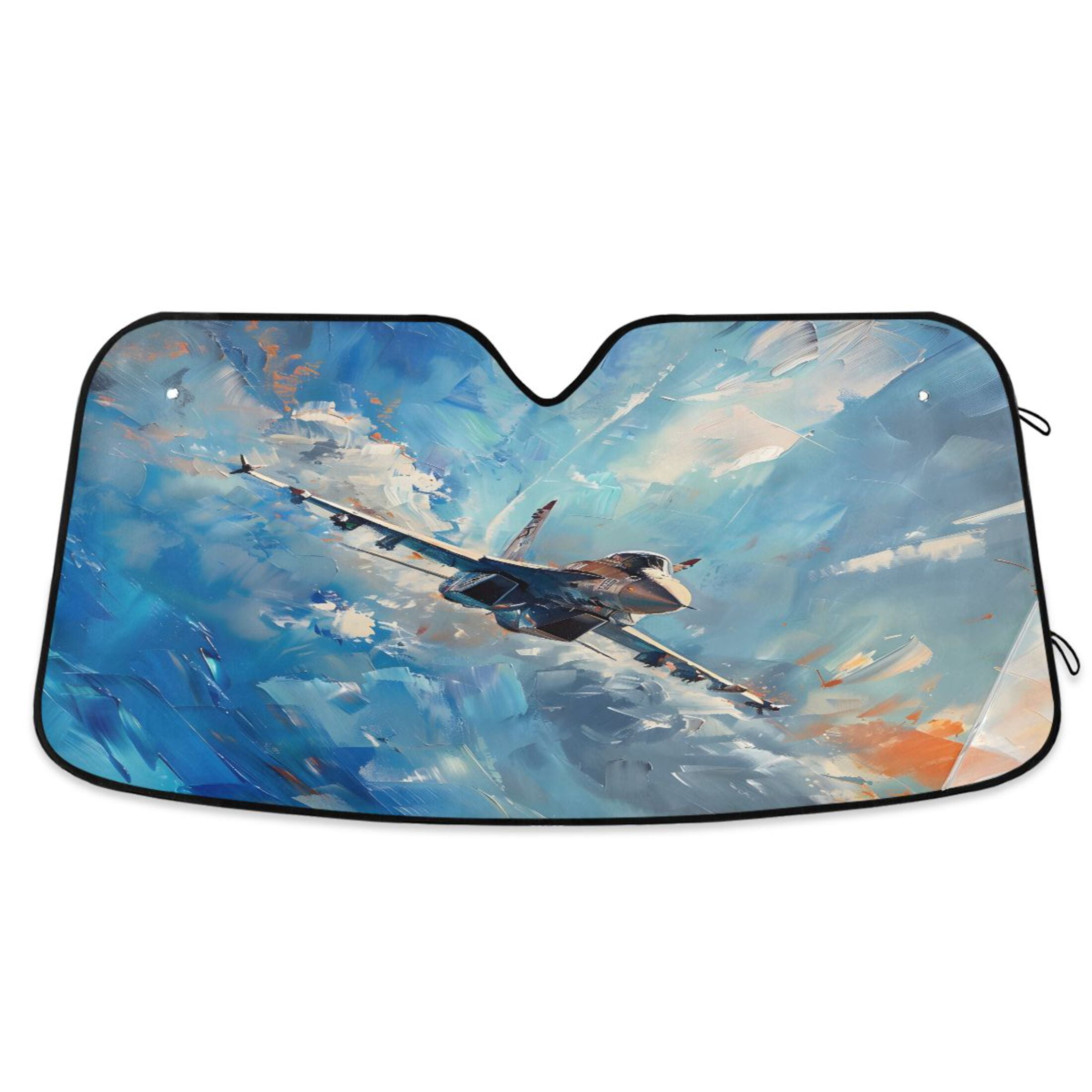 Flying Fighter Jet Windshield Sun Shade Automobile Visor Accordion ...