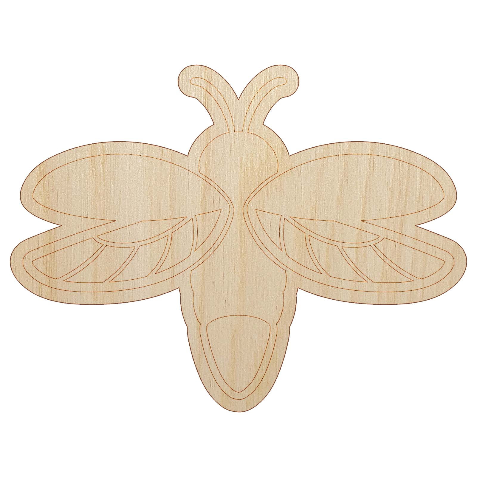 Flying Firefly Lightning Bug Wood Shape Unfinished Piece Cutout Craft ...