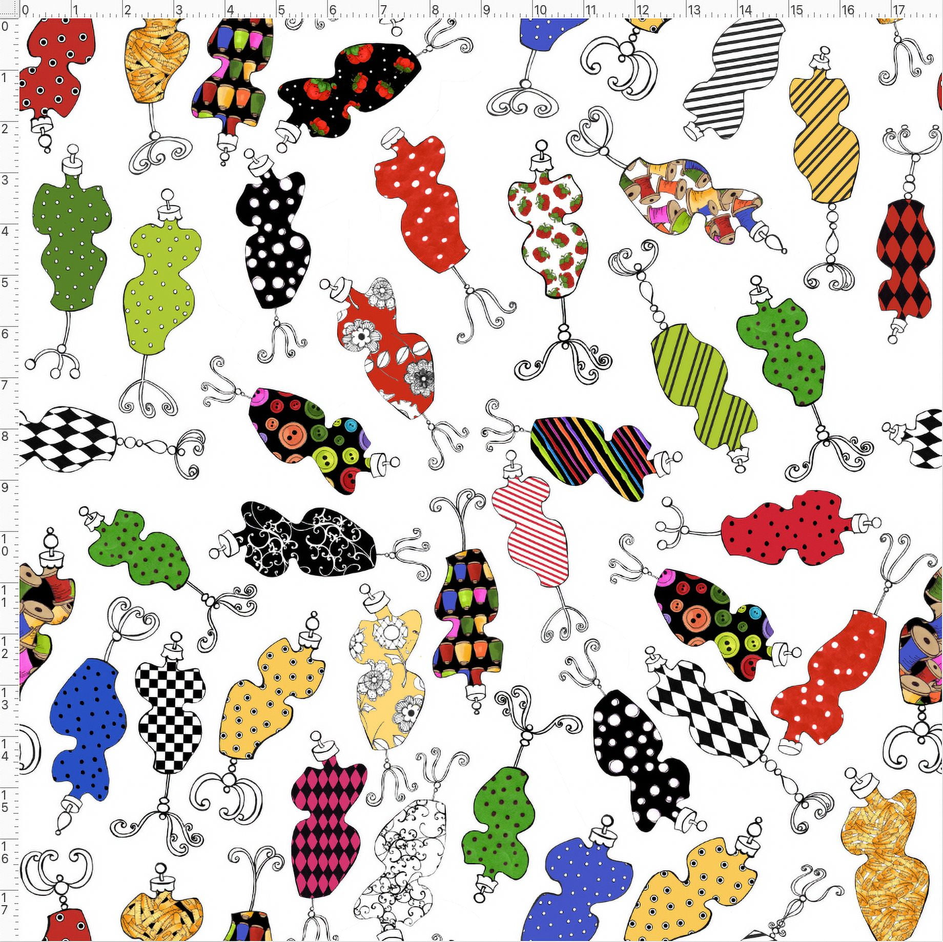 Flying Forms White Fabric Yard - Walmart.com