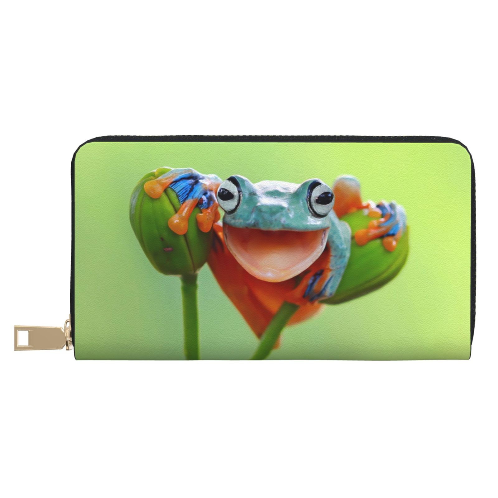 Flying Frog On Branch Wallet Women, Leather Bifold Multi Card Wallet ...