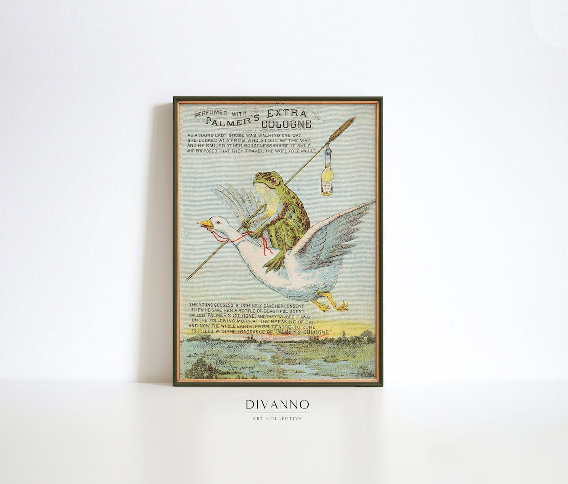 Flying Frog Vintage Illustration Poster, Unframed Size 16x24 - Walmart.com