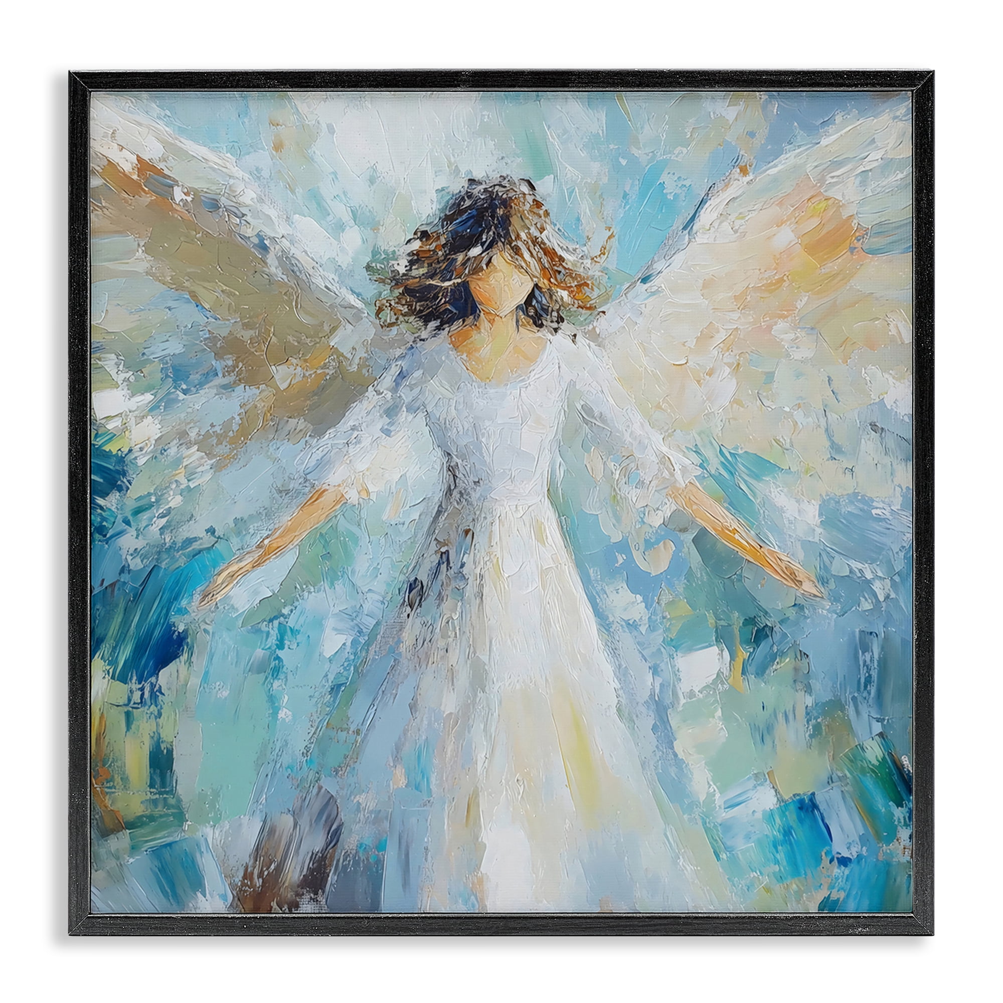 Flying Glory Angel Black Framed Giclee Art, design by Petal Prints ...