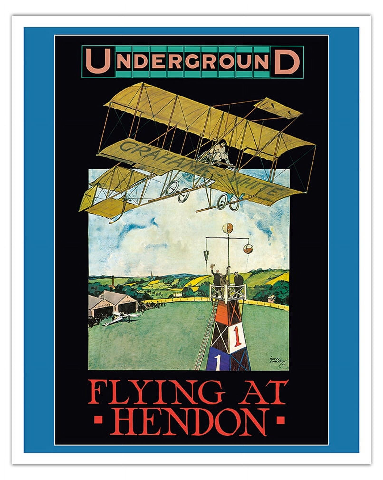 Flying at Hendon England - London Underground (The Tube) - Vintage ...