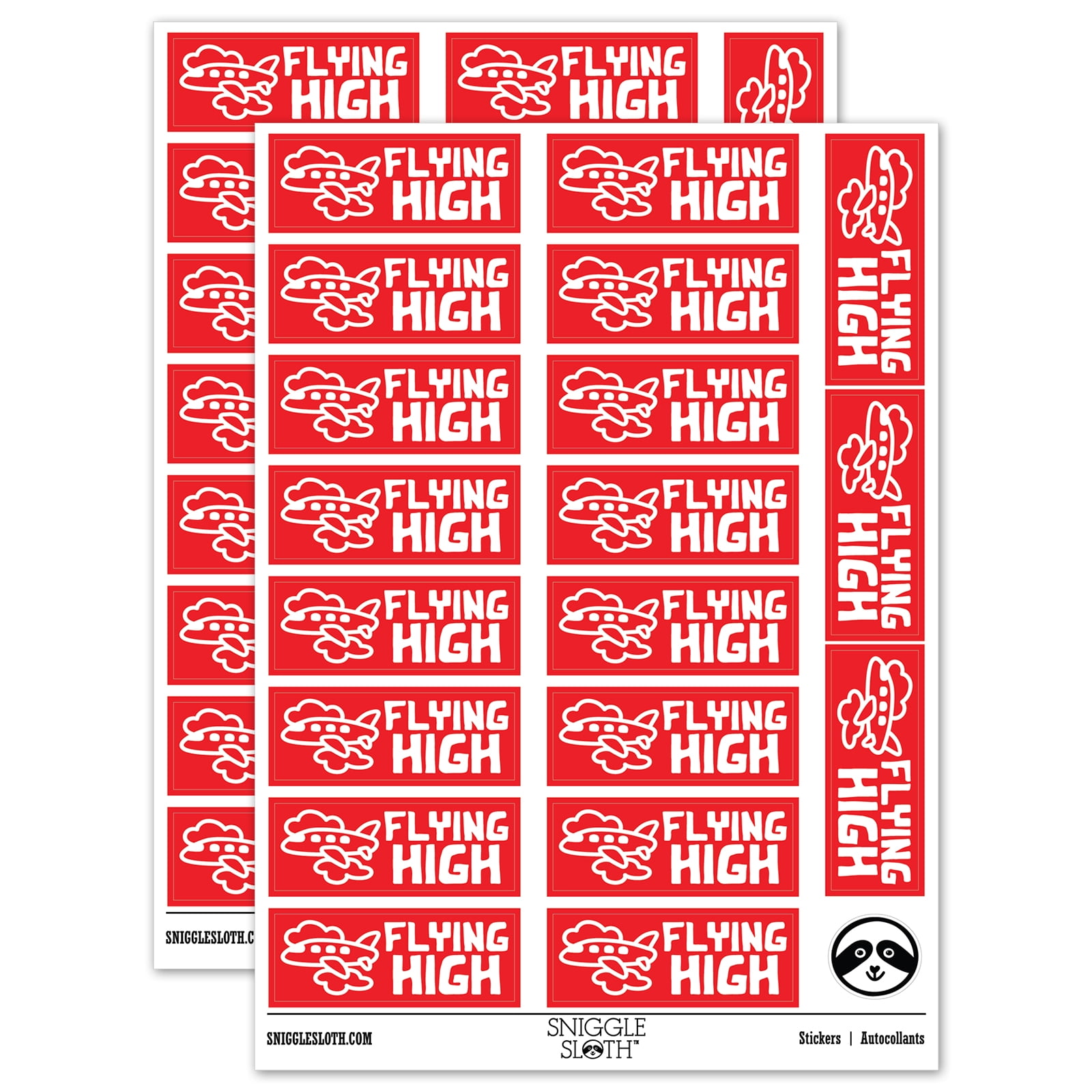 Flying High Airplane Teacher Student School Sticker Set - Red - Matte ...