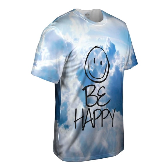 Flying High Be Happy Clouds Mens T-Shirt All Over Print - Walmart.com