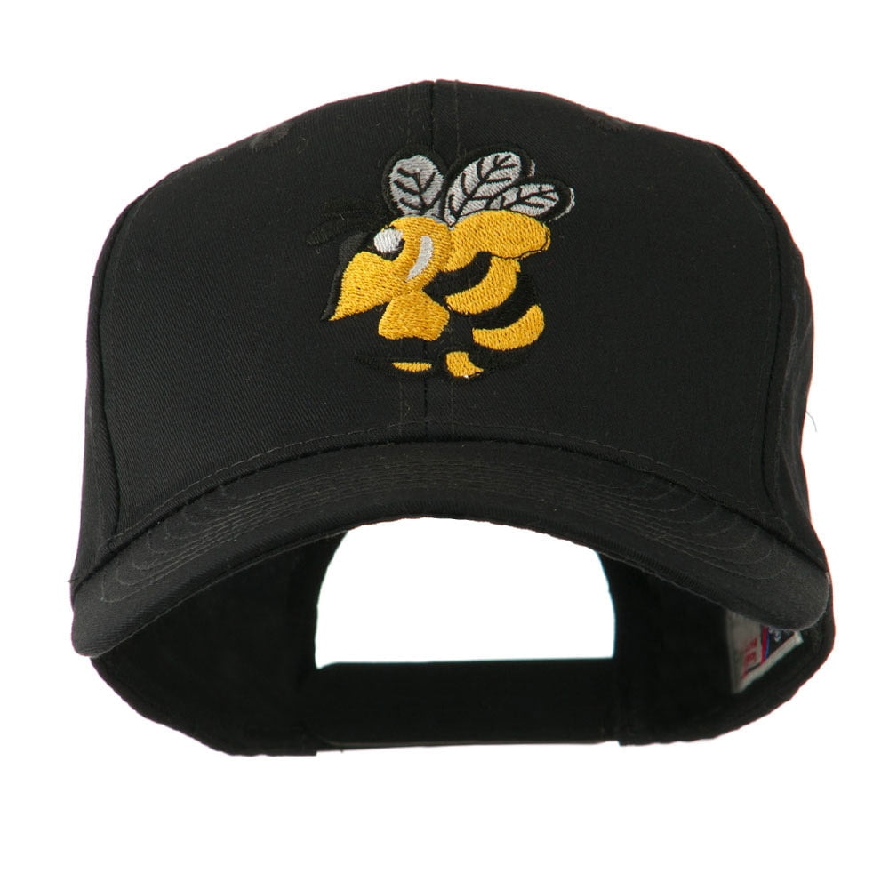 Flying Hornet Mascot Embroidered Cap - Black OSFM - Walmart.com