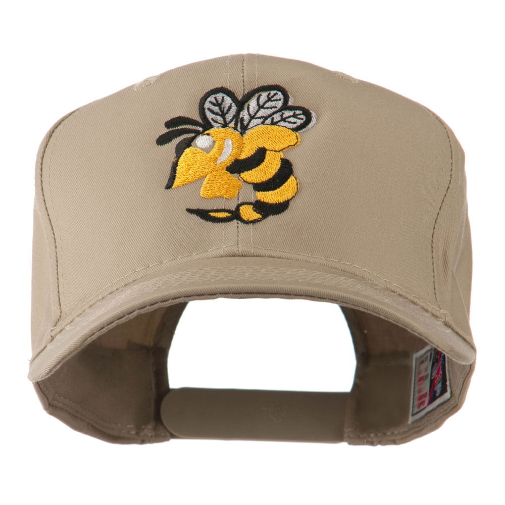 Flying Hornet Mascot Embroidered Cap - Khaki OSFM - Walmart.com