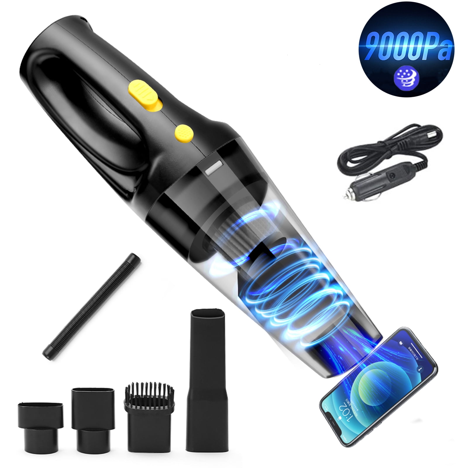 Flying Ideas Small Handheld Car Vacuum Cleaner, 9KPa Powerful Suction ...