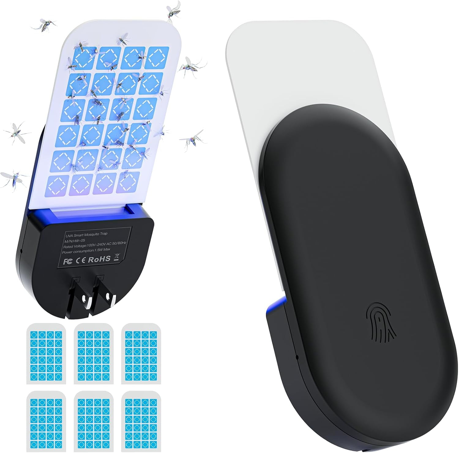 Flying Insect Trap, 2 in 1 Indoor Plug-in Fruit Fly Trap, 1 Trap Black ...