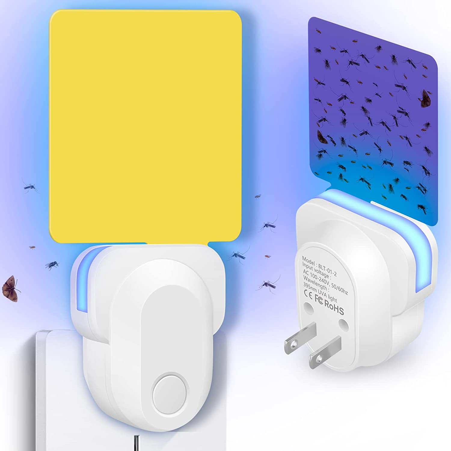 Flying Insect Trap,2023 Upgrade Mosquito Trap Gnat Indoor,Light ...