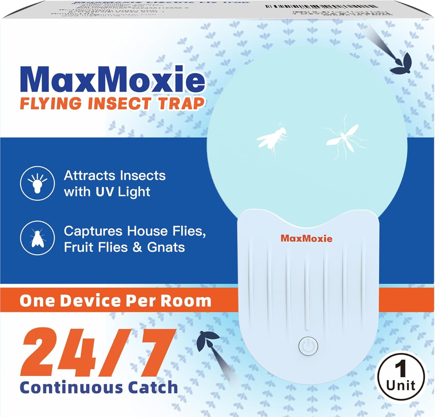 Flying Insect Trap Indoor, Fly Bug Zapper Pest Light Trap for Mosquito ...