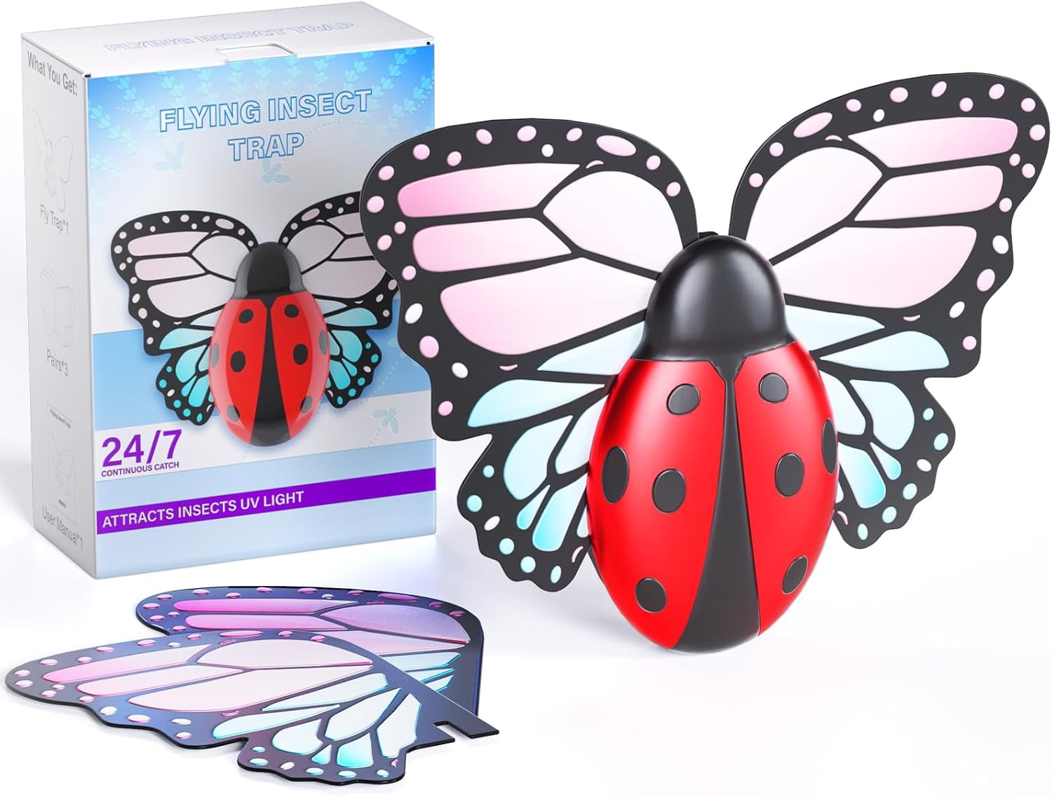 Flying Insect Trap Indoor, Light Fly Trap Captures Flies, Fruit Flies ...