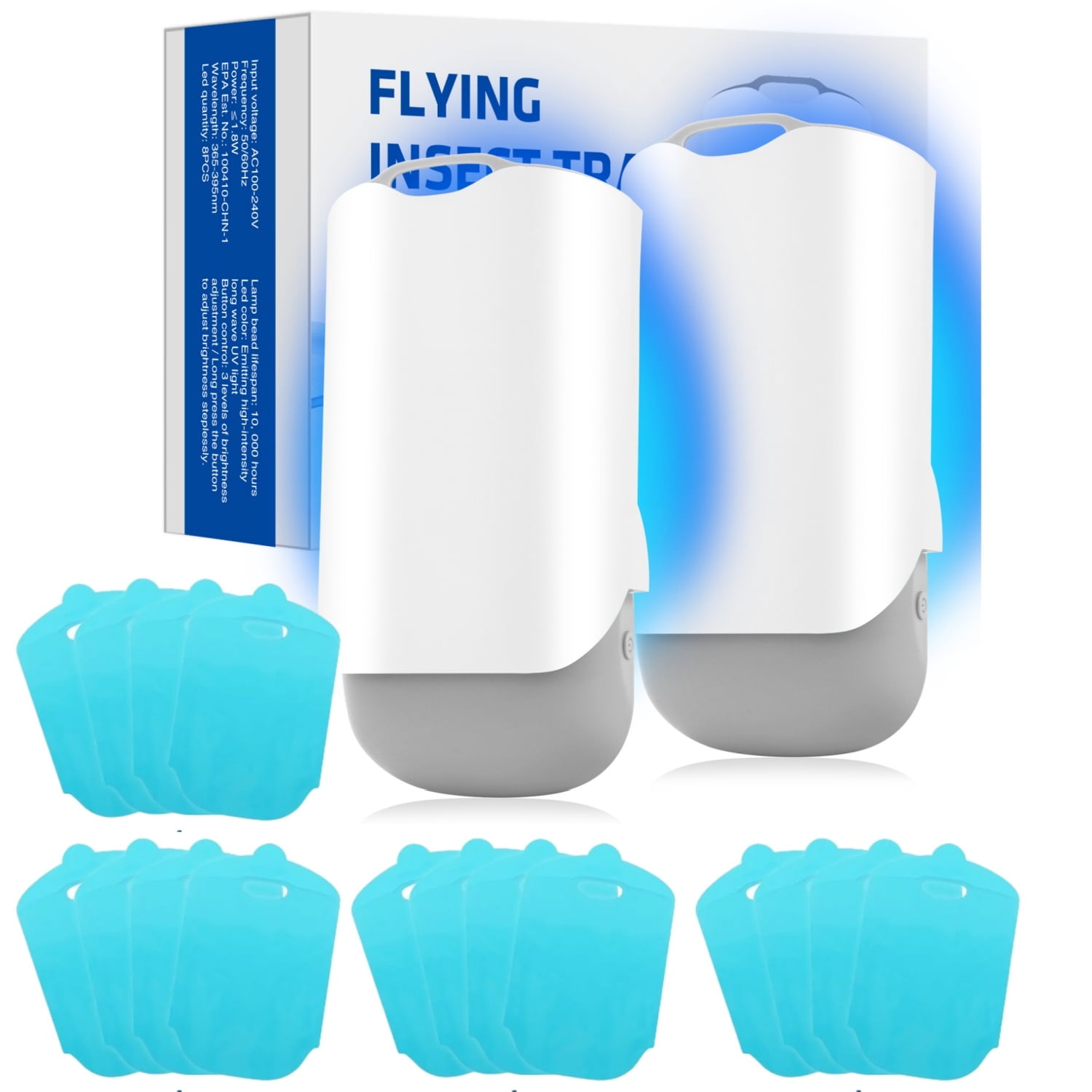 Flying Insect Trap for Indoors, Bug Killer Light Trap for Fruit Flies ...