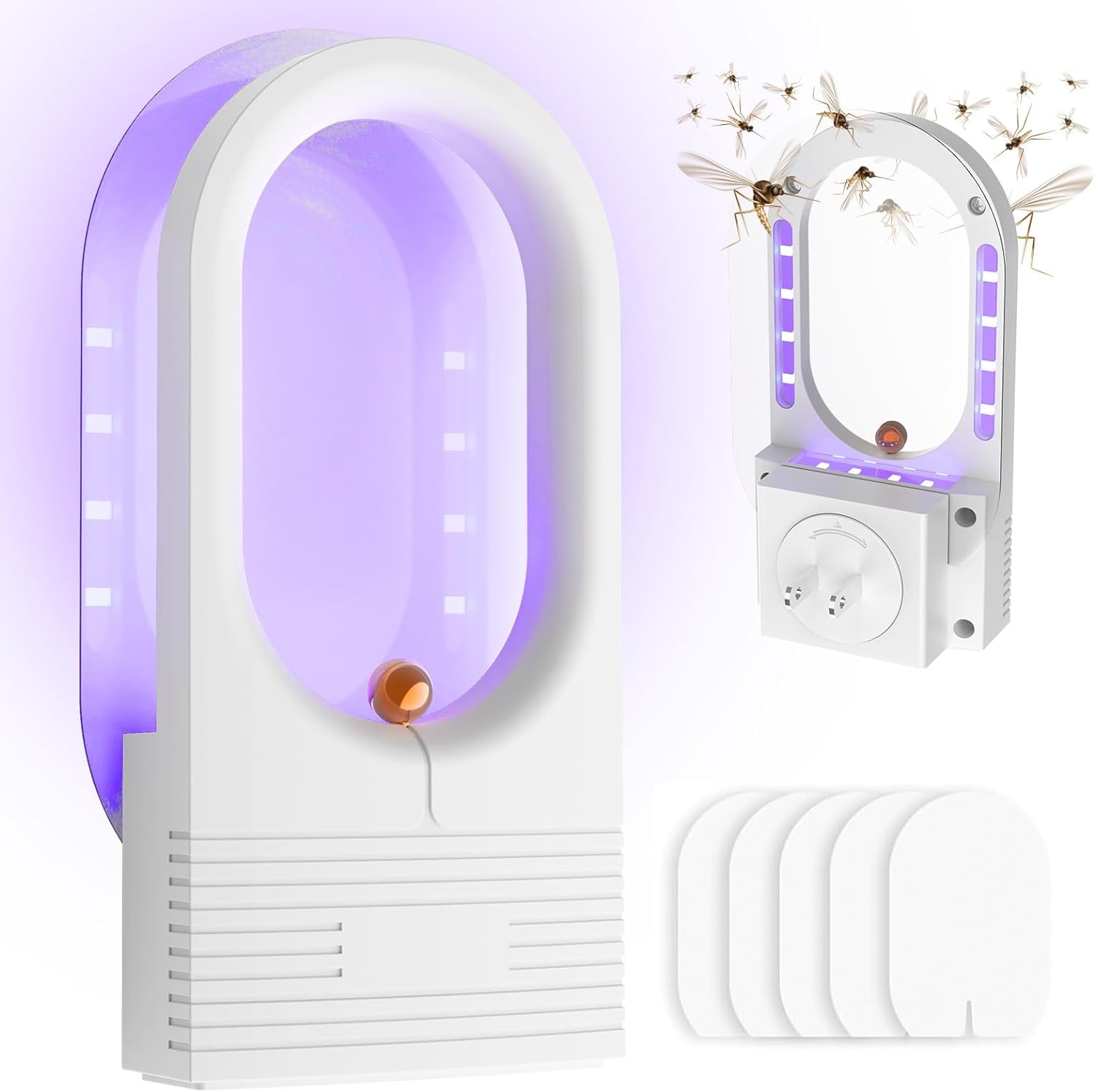 Flying Insect Trap, Insect Catcher, Indoor Fly Trap，Plug-in Bug Light ...