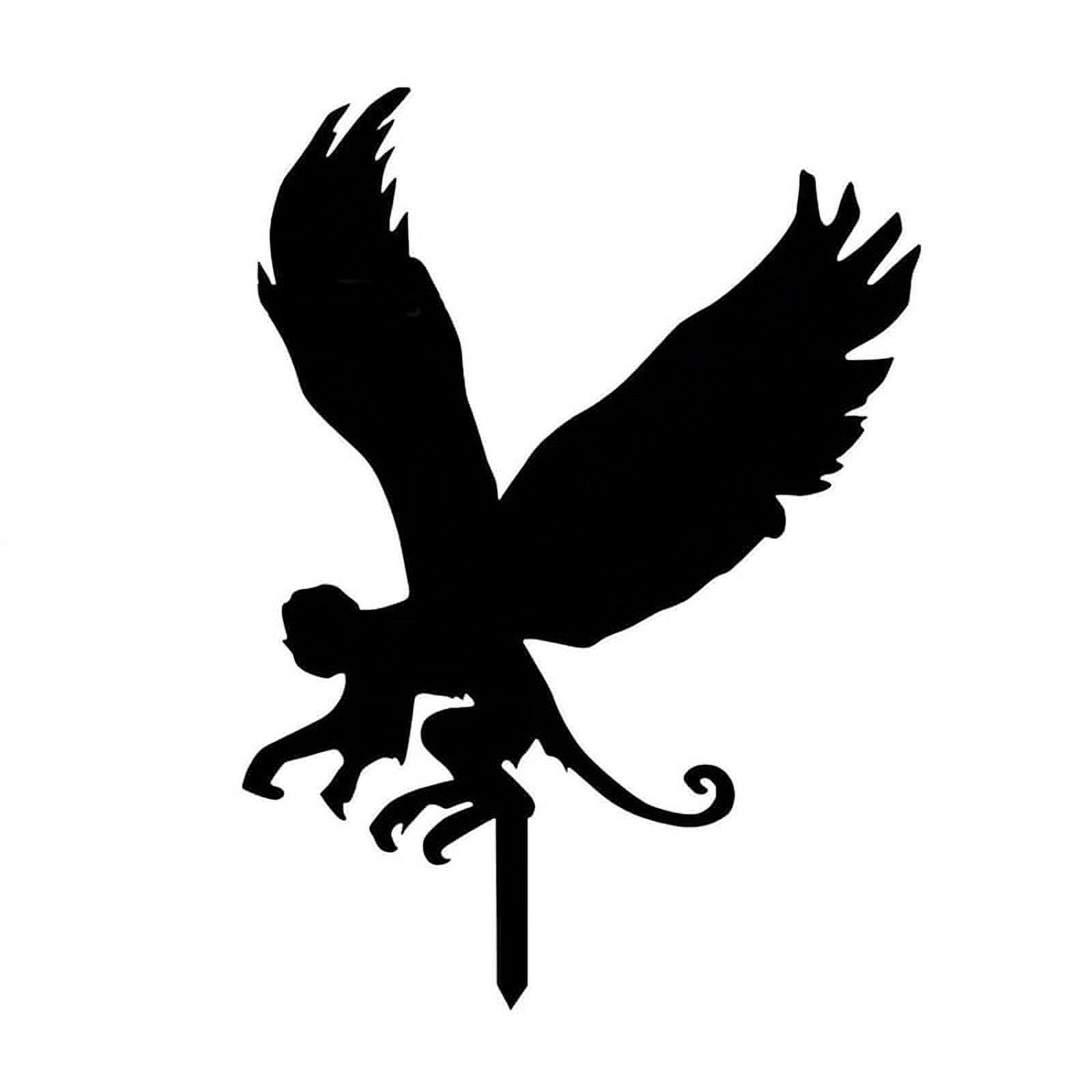 Flying Monkey Metal Garden Stake Fly Black Silhouette Sign Decor for Yard Lawn Patio - Walmart.com