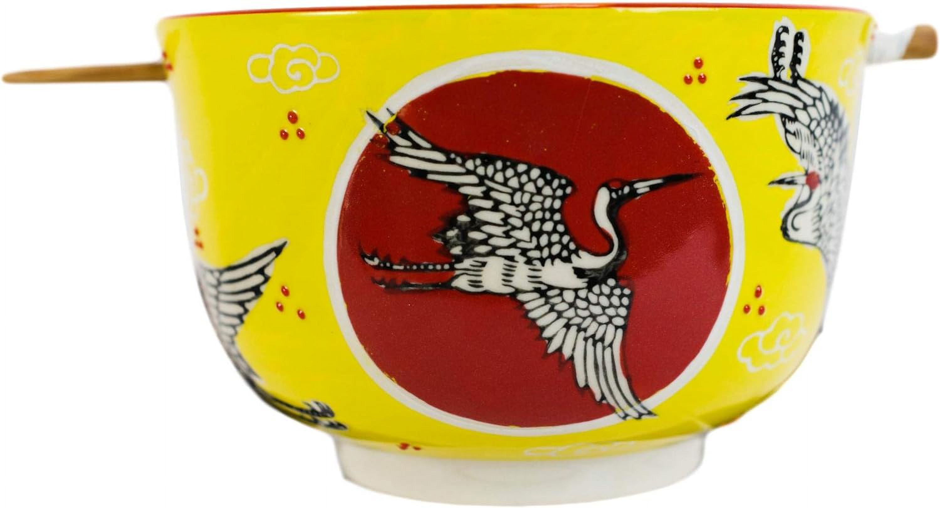 Flying With Moon Yellow Sky Ramen Udon Noodles Large 6.25"D Soup Bowl ...