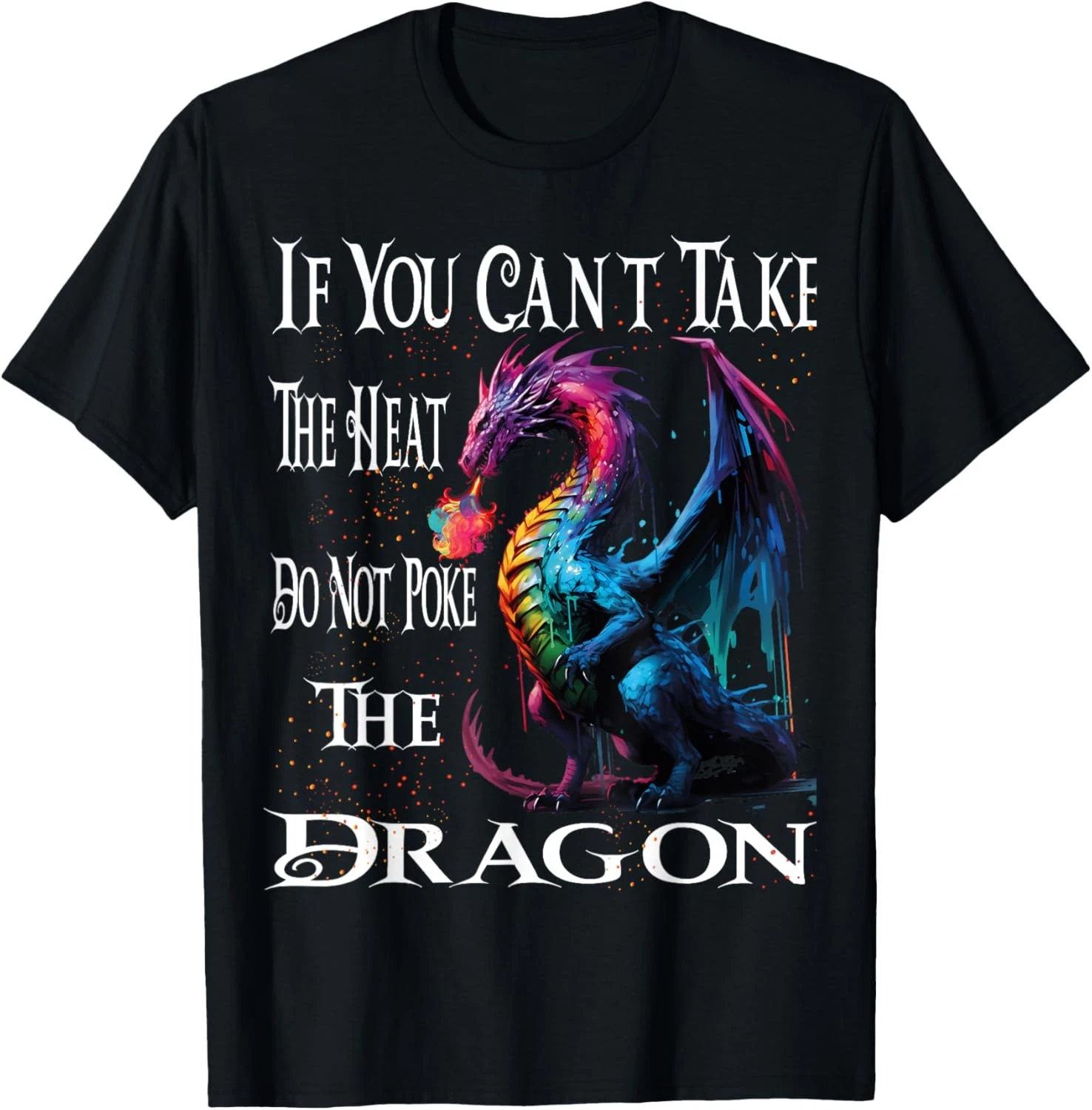 Flying Mythical Creature Cool Dragon Flame-Spewing Dragon T-Shirt ...