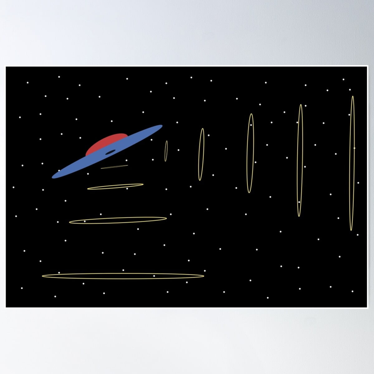 Flying Object Poster Wall Art, Modern Wall Decor For Living Room ...