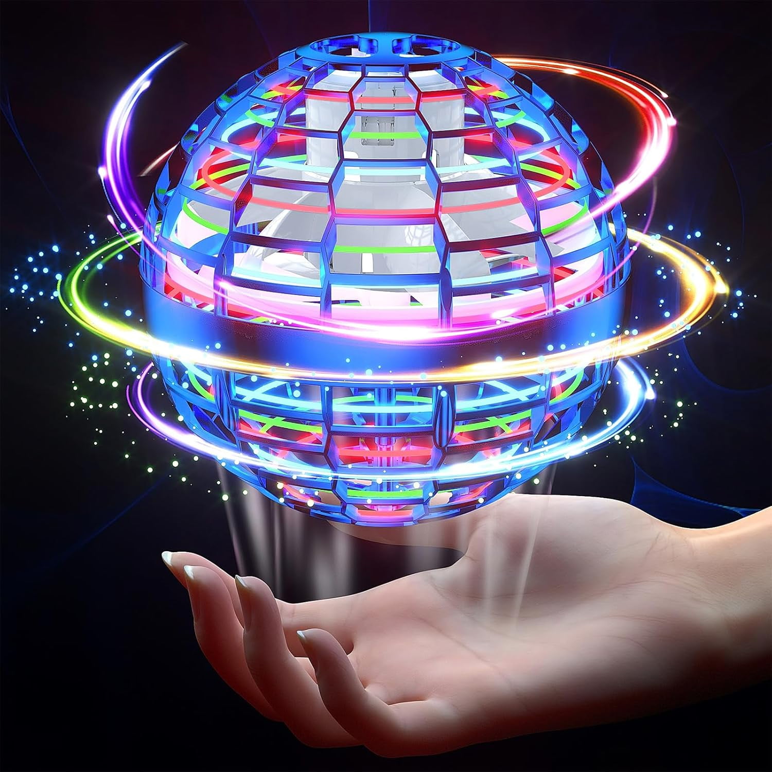 Flying Orb Ball 2025 Upgraded Hand Controlled Flying Spinner Ball with ...