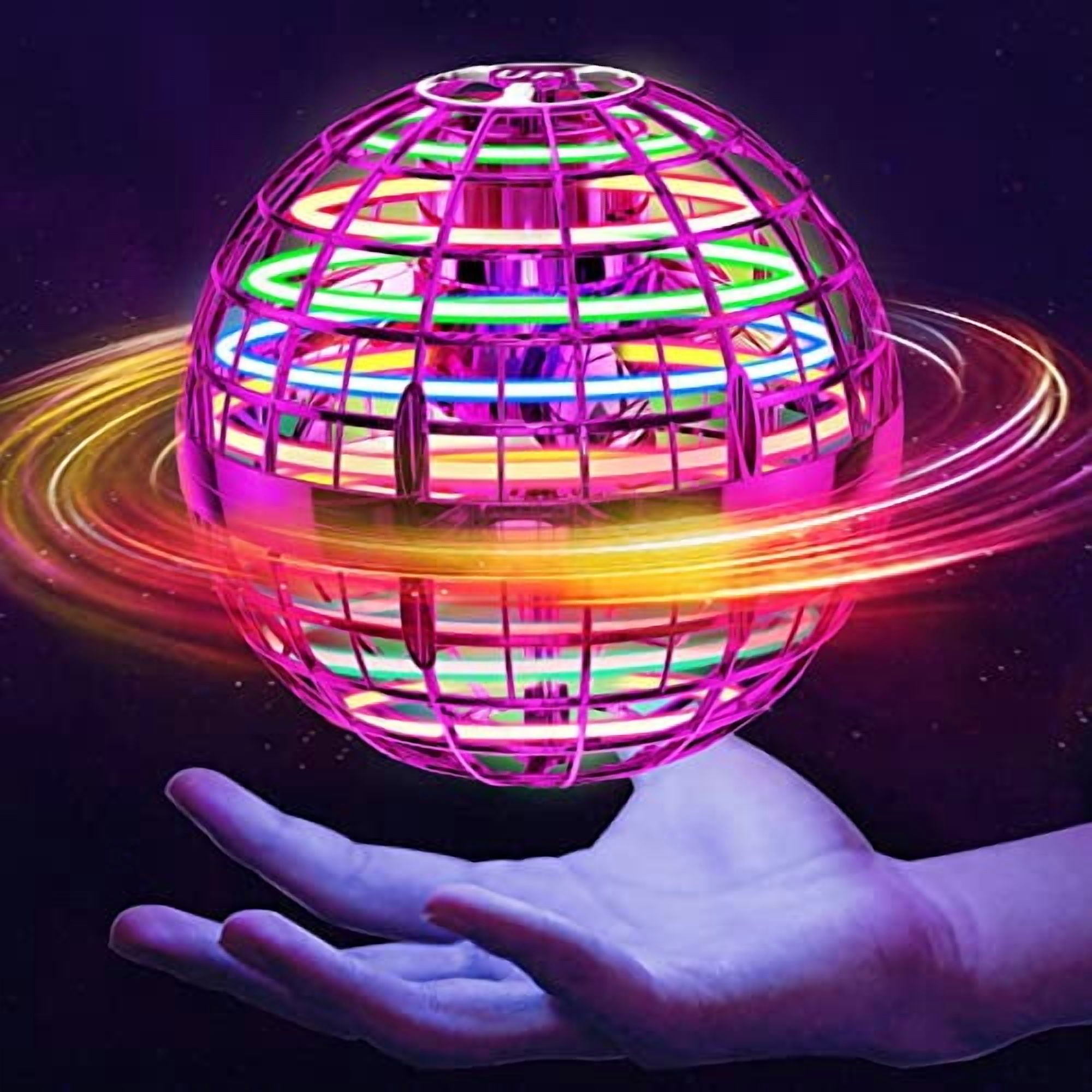 Flying Orb Ball (Pink,2025 Upgraded) with Dazzling Lights,Magic Hover ...