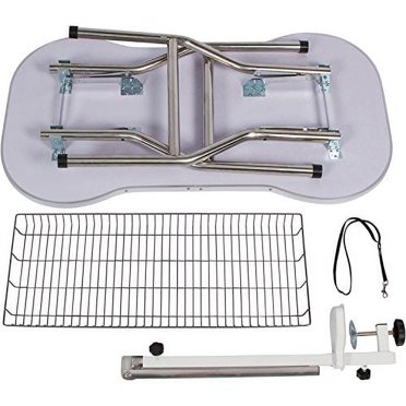 vidaXL Dog Grooming Table Adjustable Arm Foldable Dog Bath Table Wash ...