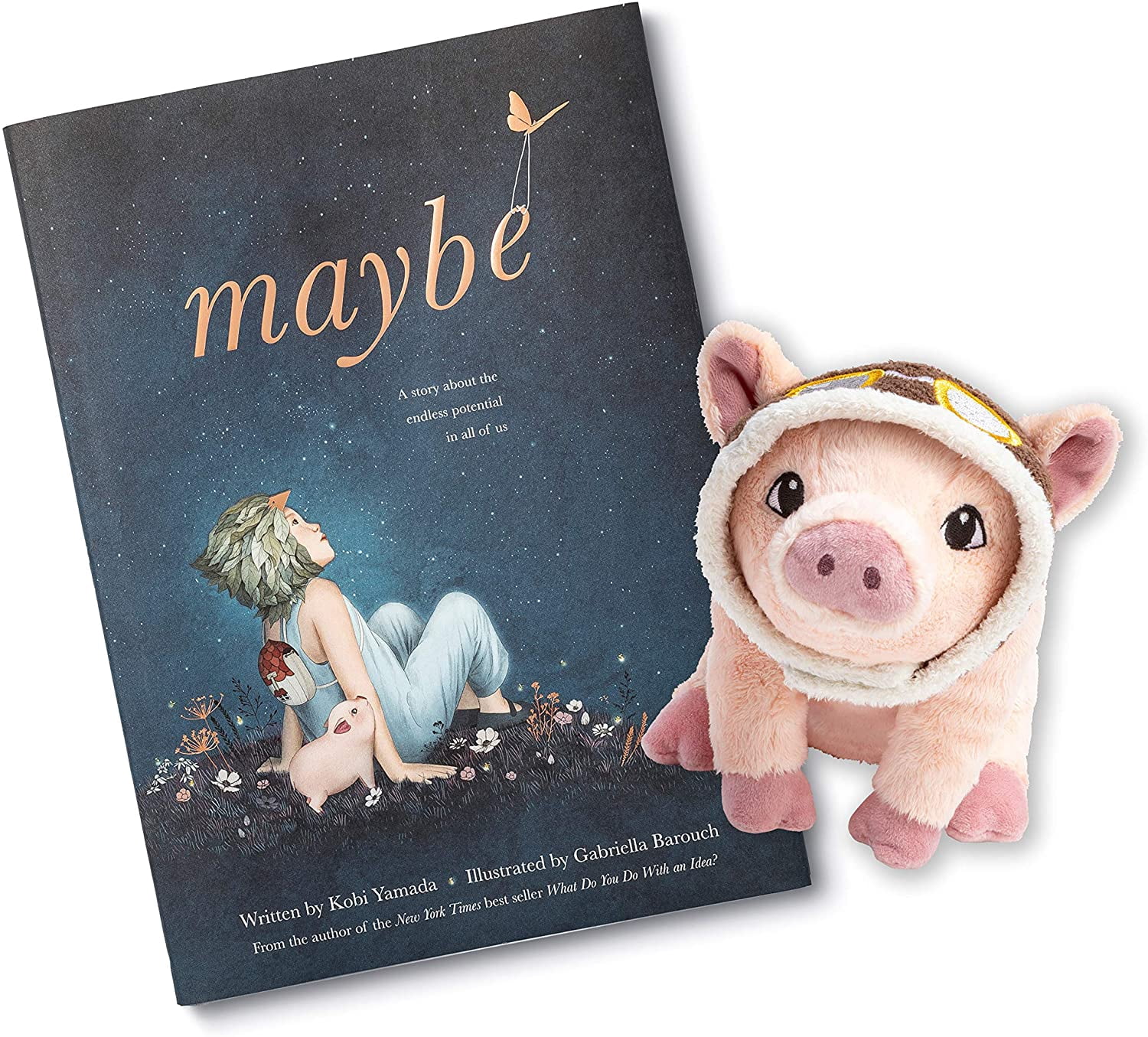 Flying Pig Plush Companion and Book Maybe by Kobi Yamada (Author ...