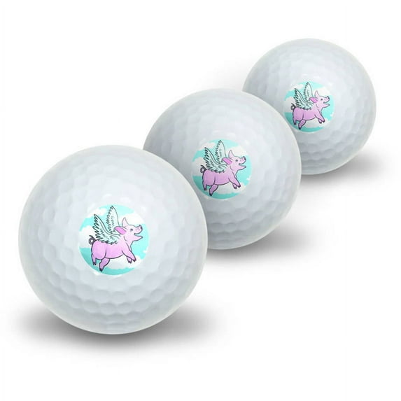 Flying Pig When Pigs Fly Novelty Golf Balls, 3pk - Walmart.com