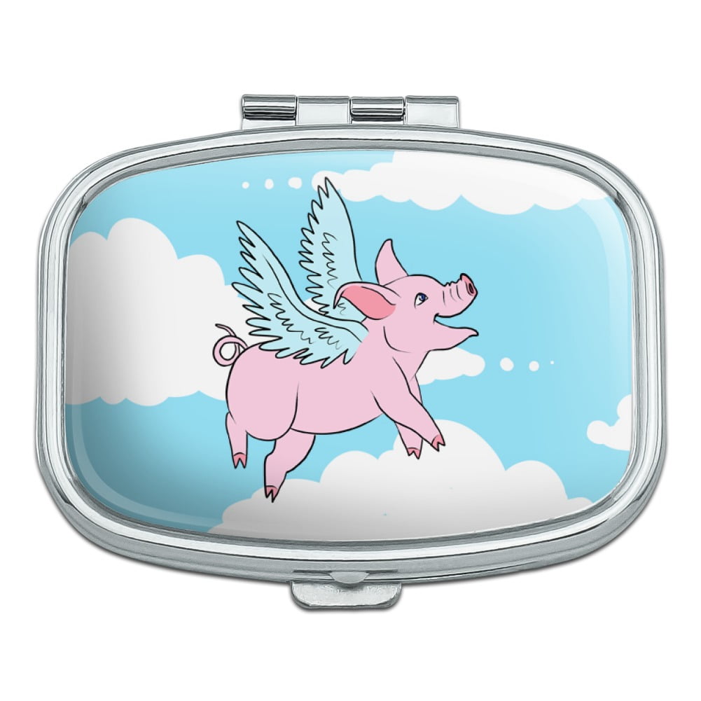 Flying Pig in the Clouds Rectangle Pill Case Trinket Gift Box - Walmart.com