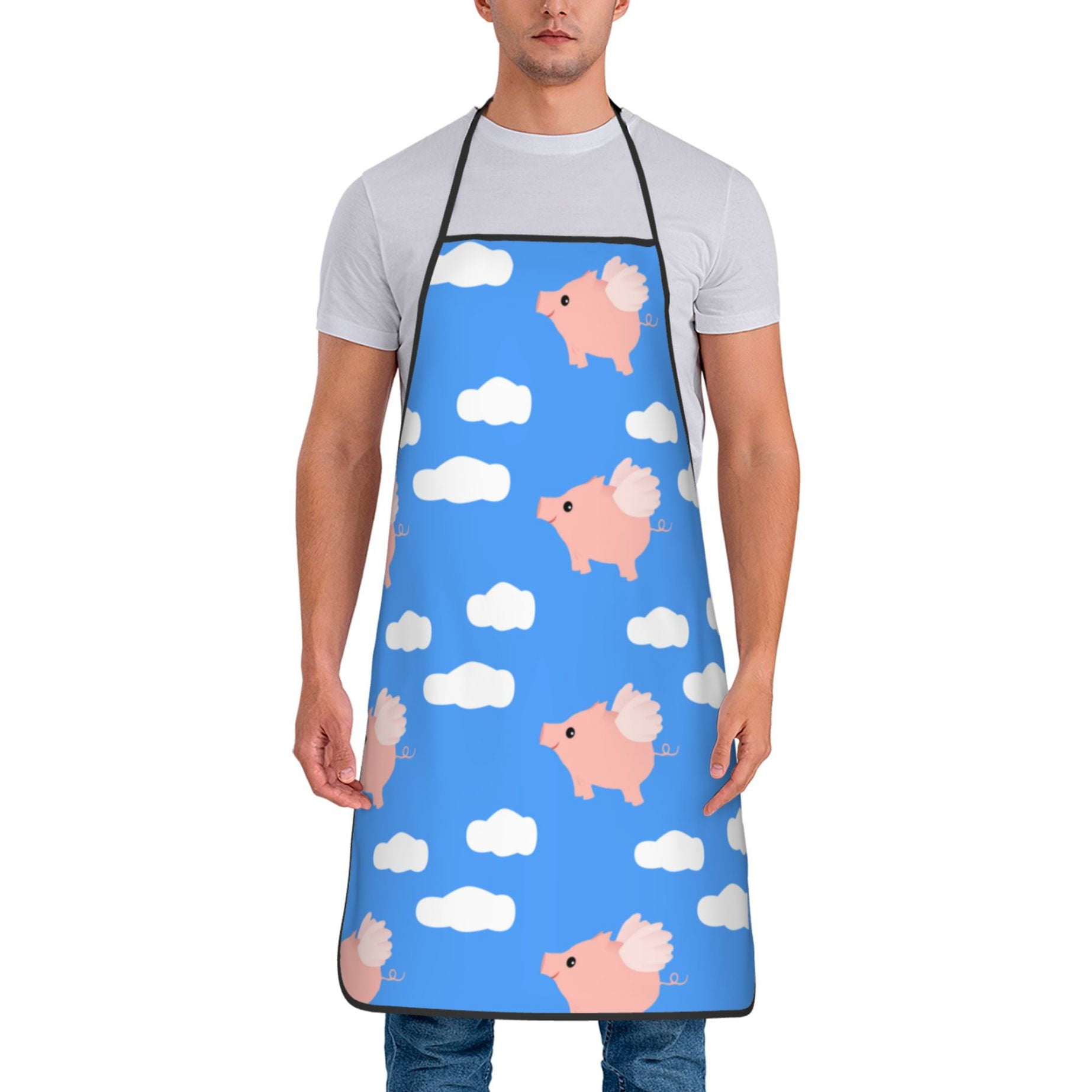 Flying Pigs Aprons for Women Men Waterproof Apron Kitchen Chef Cooking ...