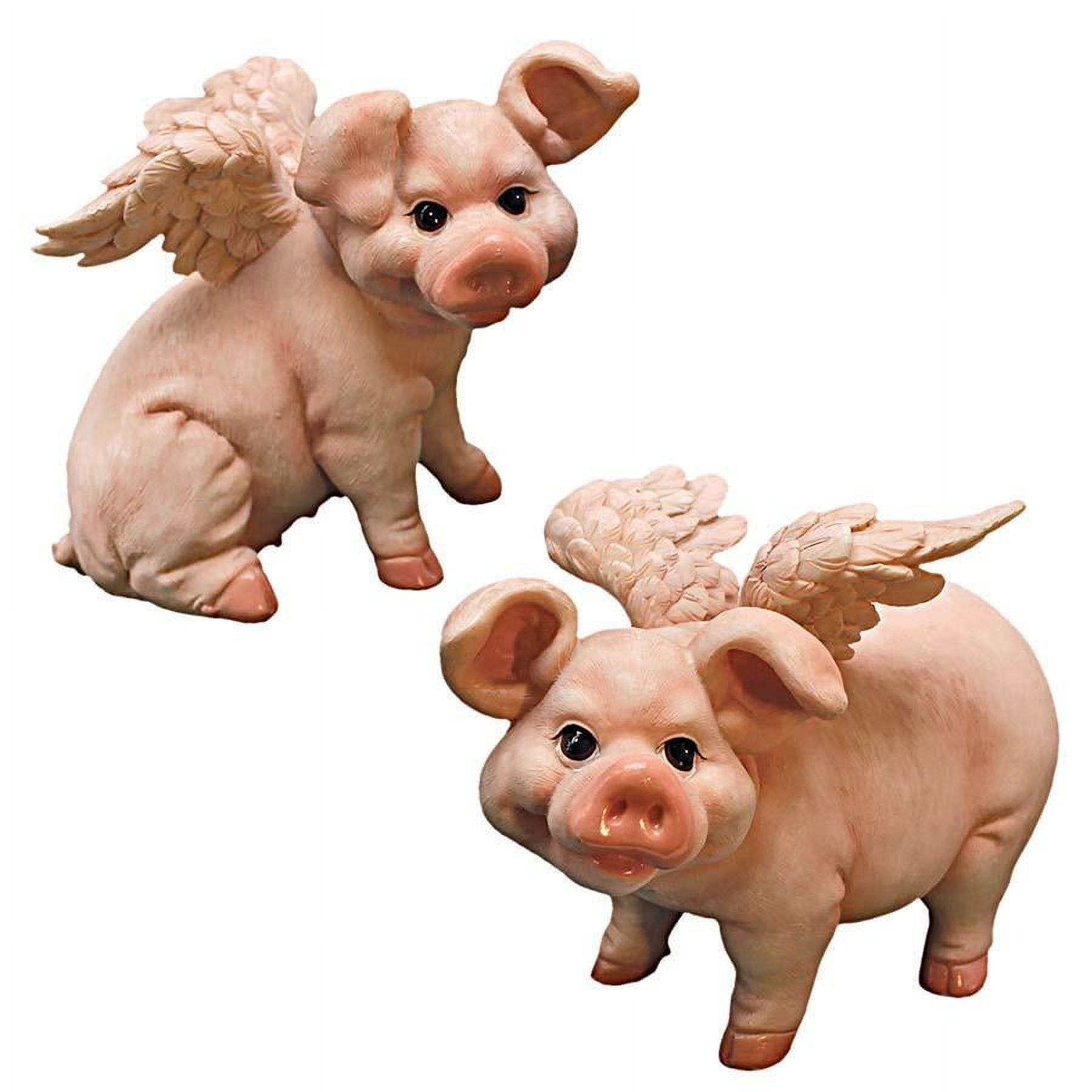 Flying Pigs Statue - Set of 2 - Walmart.com