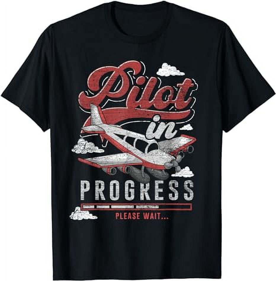 Flying Plane Funny Copilot Gift Flight Aircraft Future Pilot T-Shirt ...