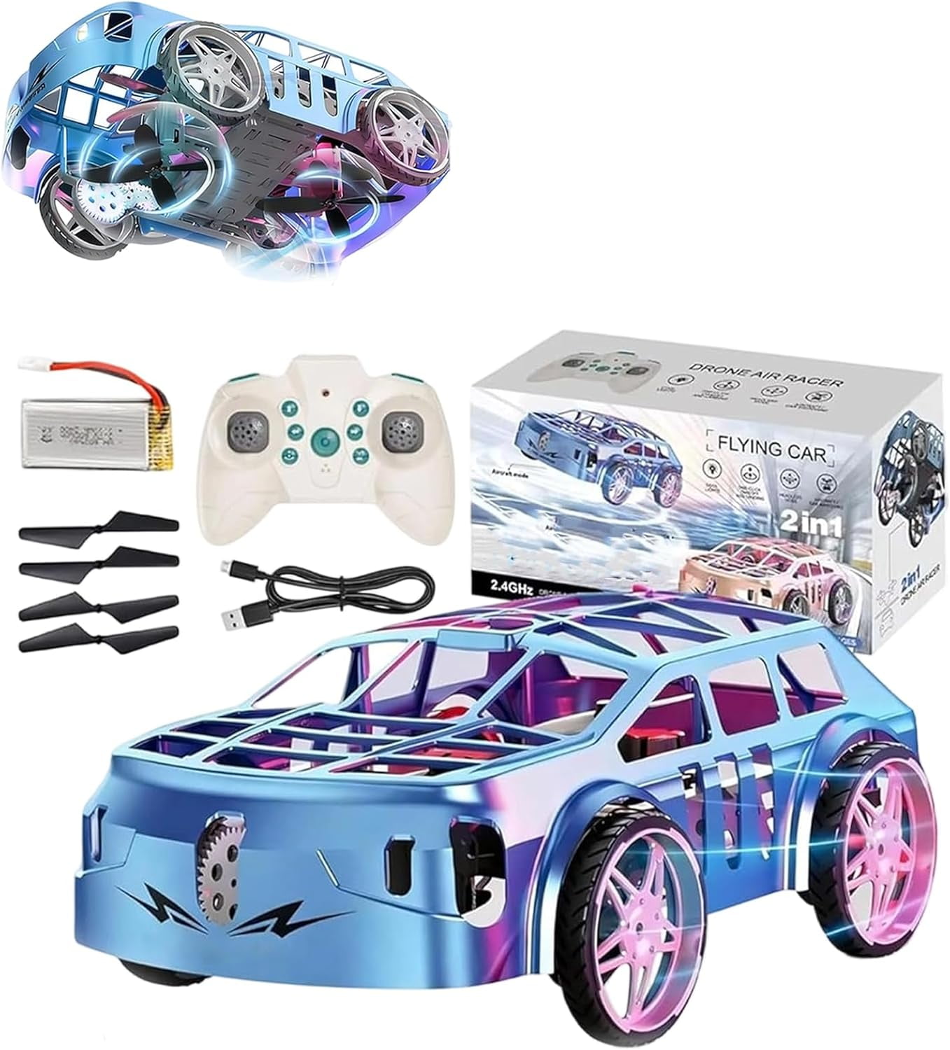 Flying Remote Control Car, Mini RC Vehicle Flying Cars, Land and Air ...