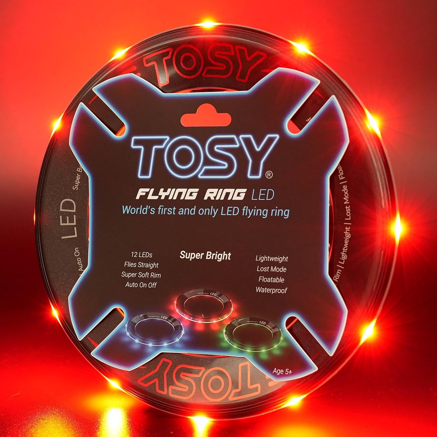 Flying Ring - 12 LEDs, Super Bright, Soft & Photoluminescent Rim, Auto ...