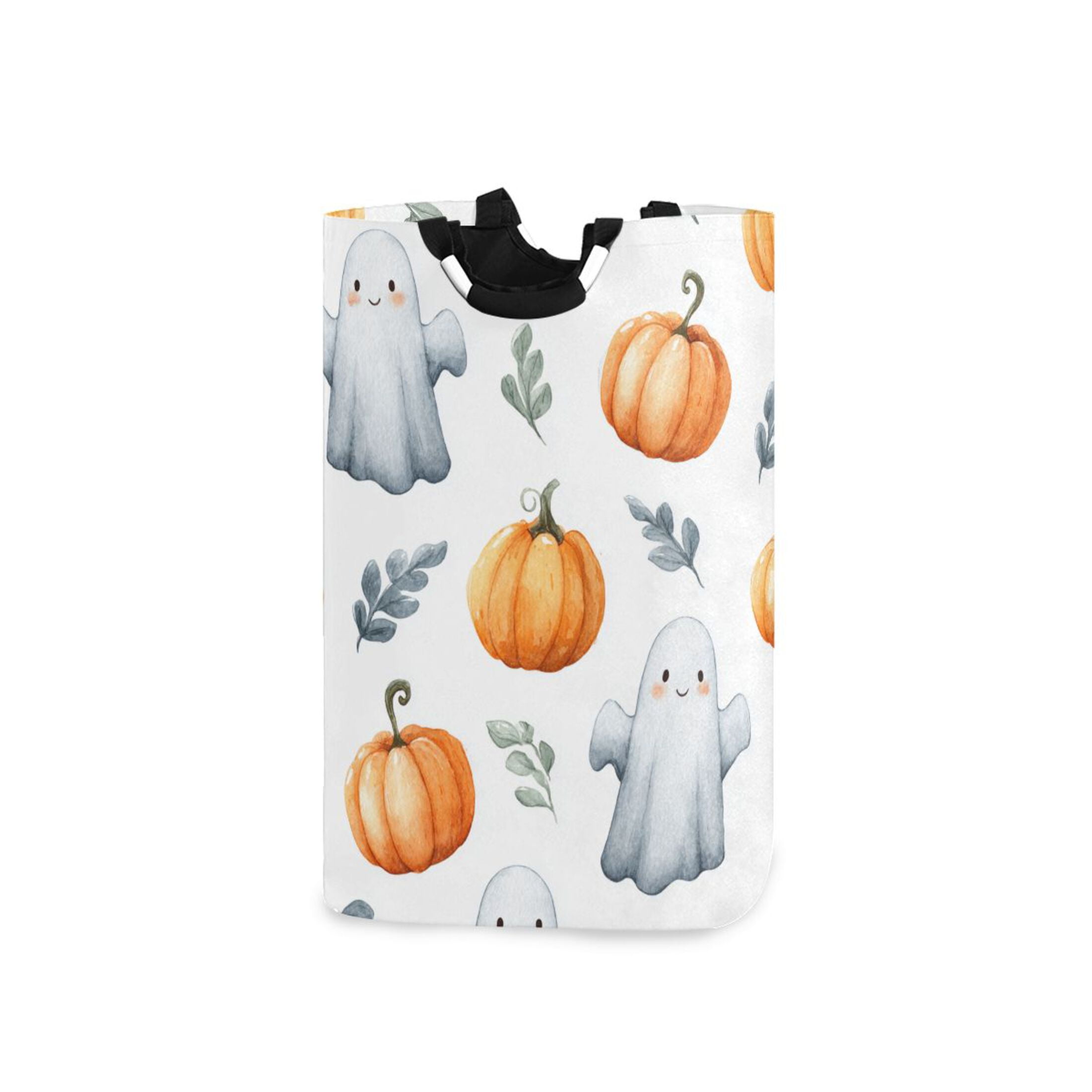Flying Specters Leaves Pumpkins Halloween Laundry Basket with Handles ...