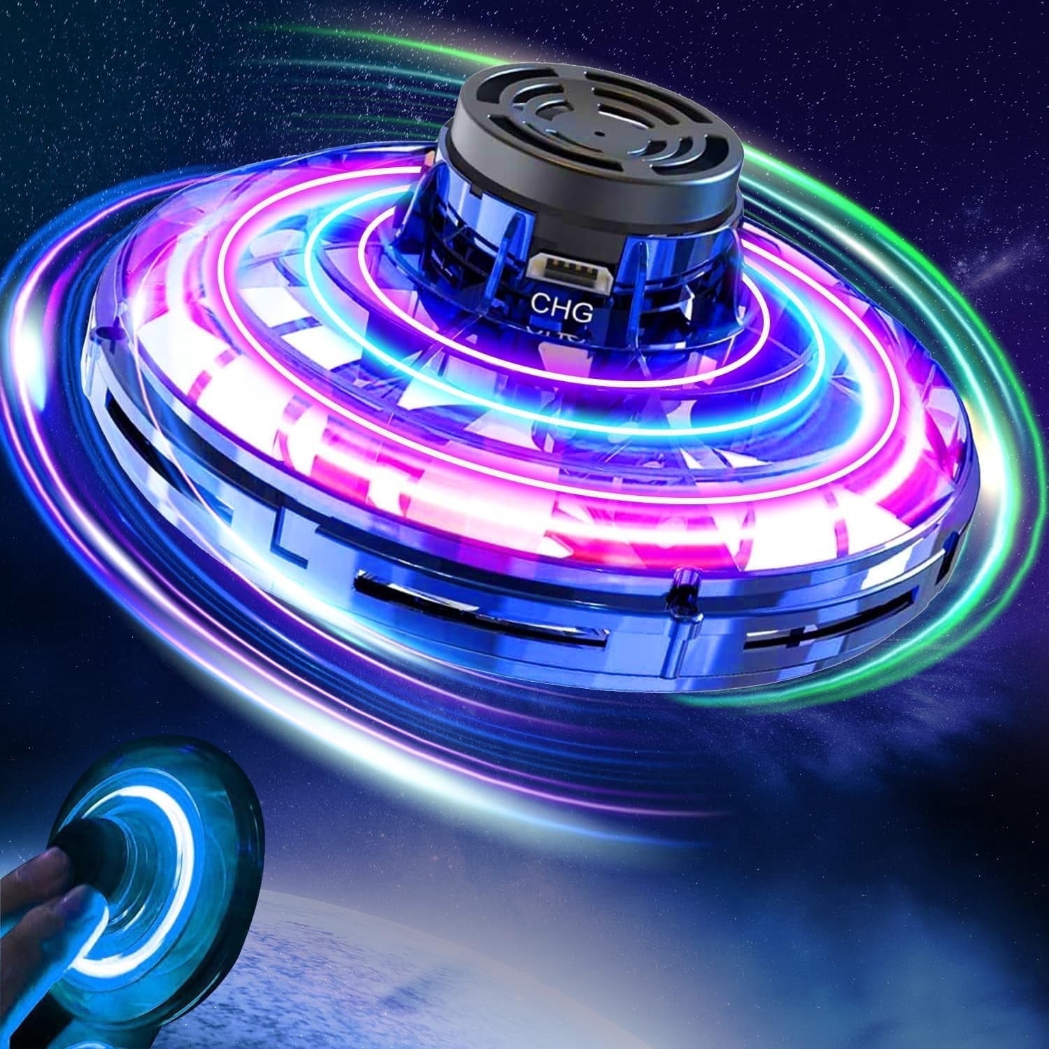 Flying Spinner Mini UFO Ball, Hand Controlled Ball Flying Toy, Magic ...