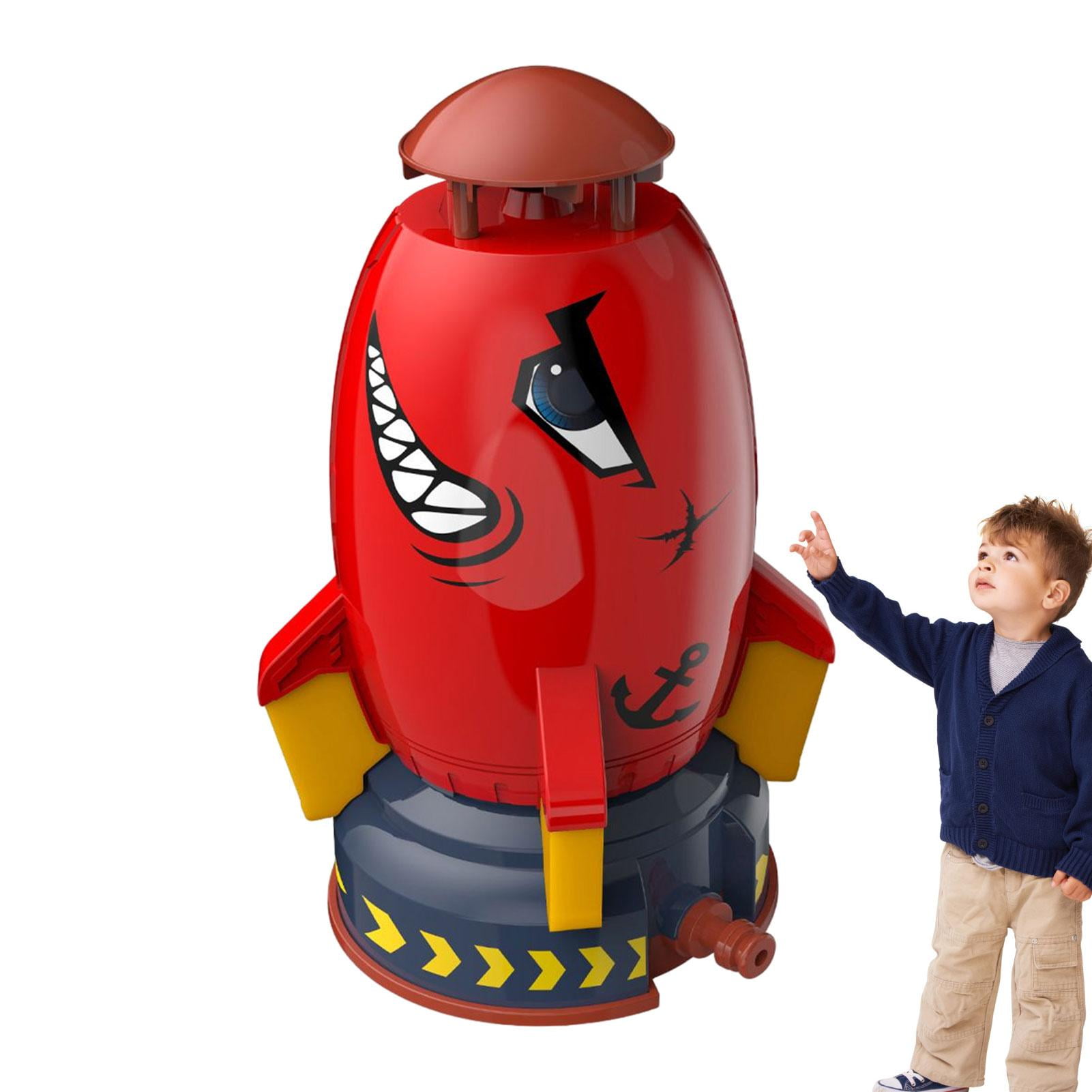 Flying Sprinkler Toy - Rocket Launching 360-degree Rotation Sprinkler | Easy to Operate Outdoor ...
