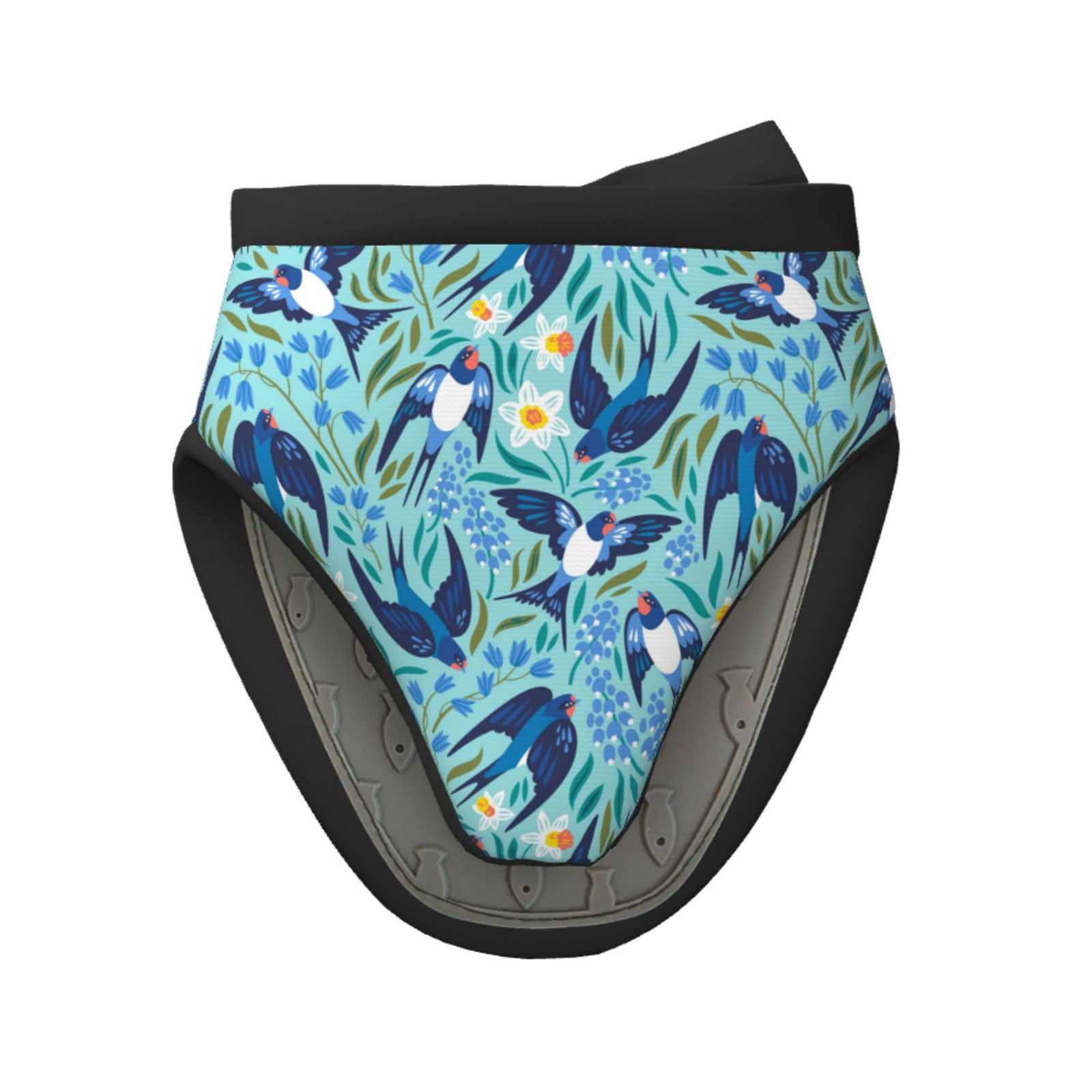 Flying Swallows And Flowers Oven Mitts Heat Resistant, Soft Lining ...