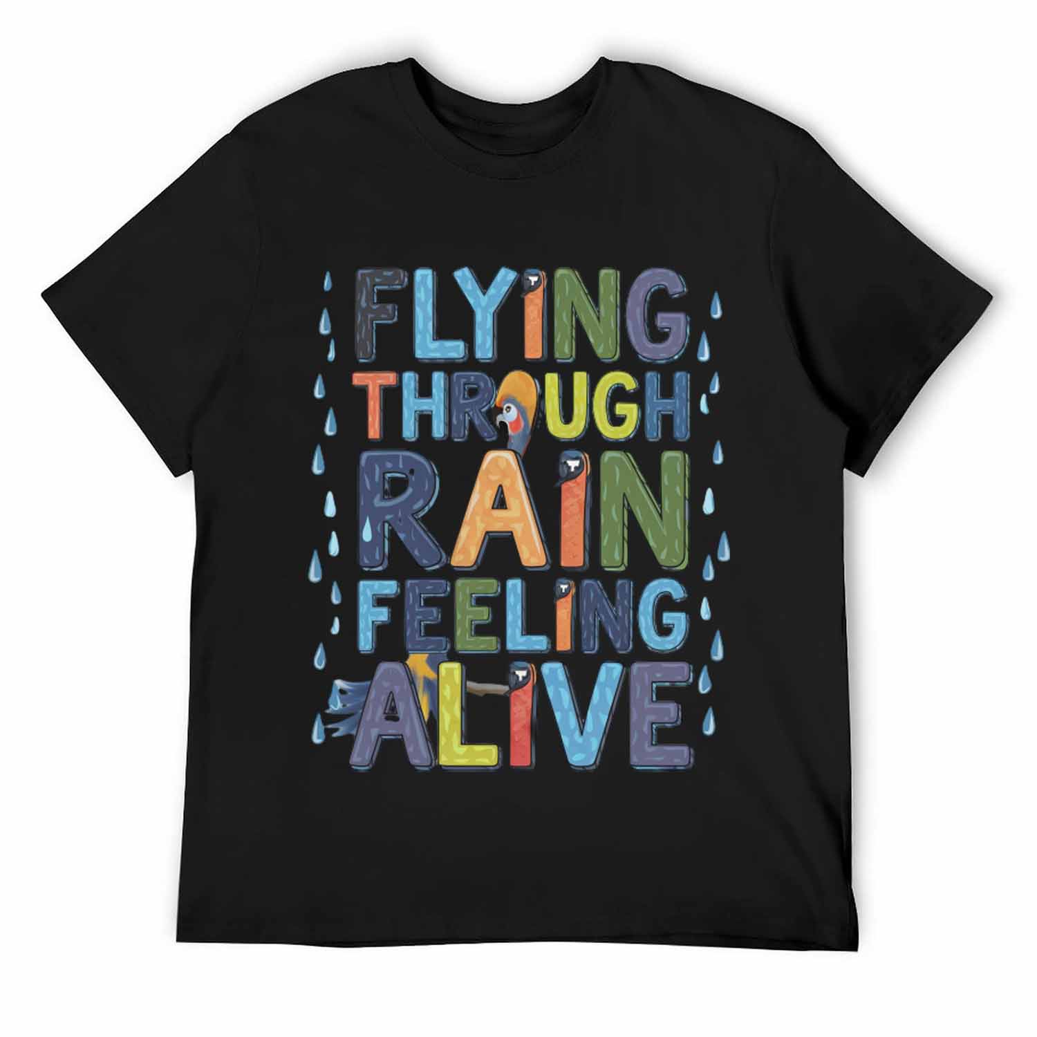 Flying Through Rain Feeling Alivetshirt design Deer Definition Funny ...