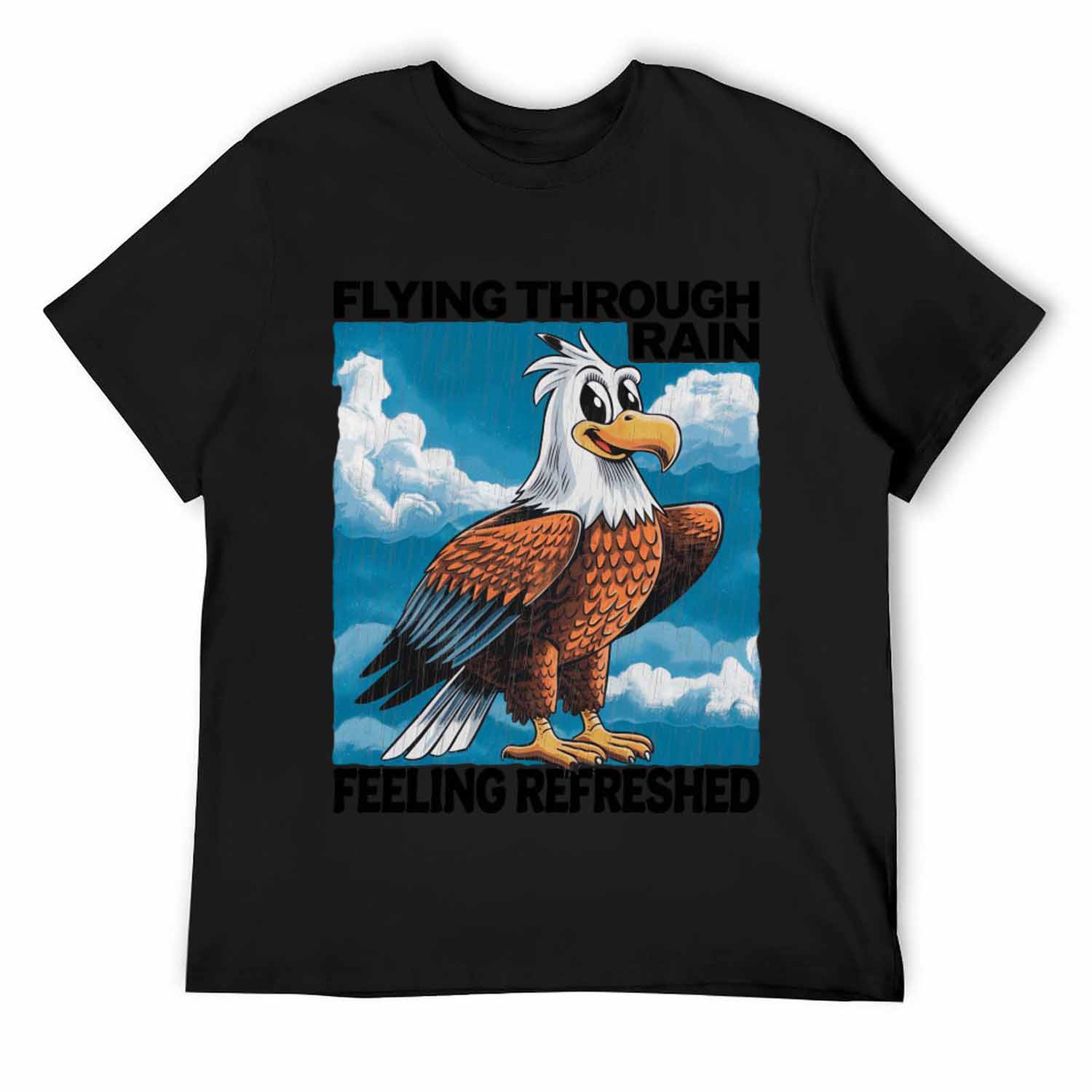 Flying Through Rain Feeling Refreshedtshirt design Deer It'S In A Book Funny Rainbow Reading ...